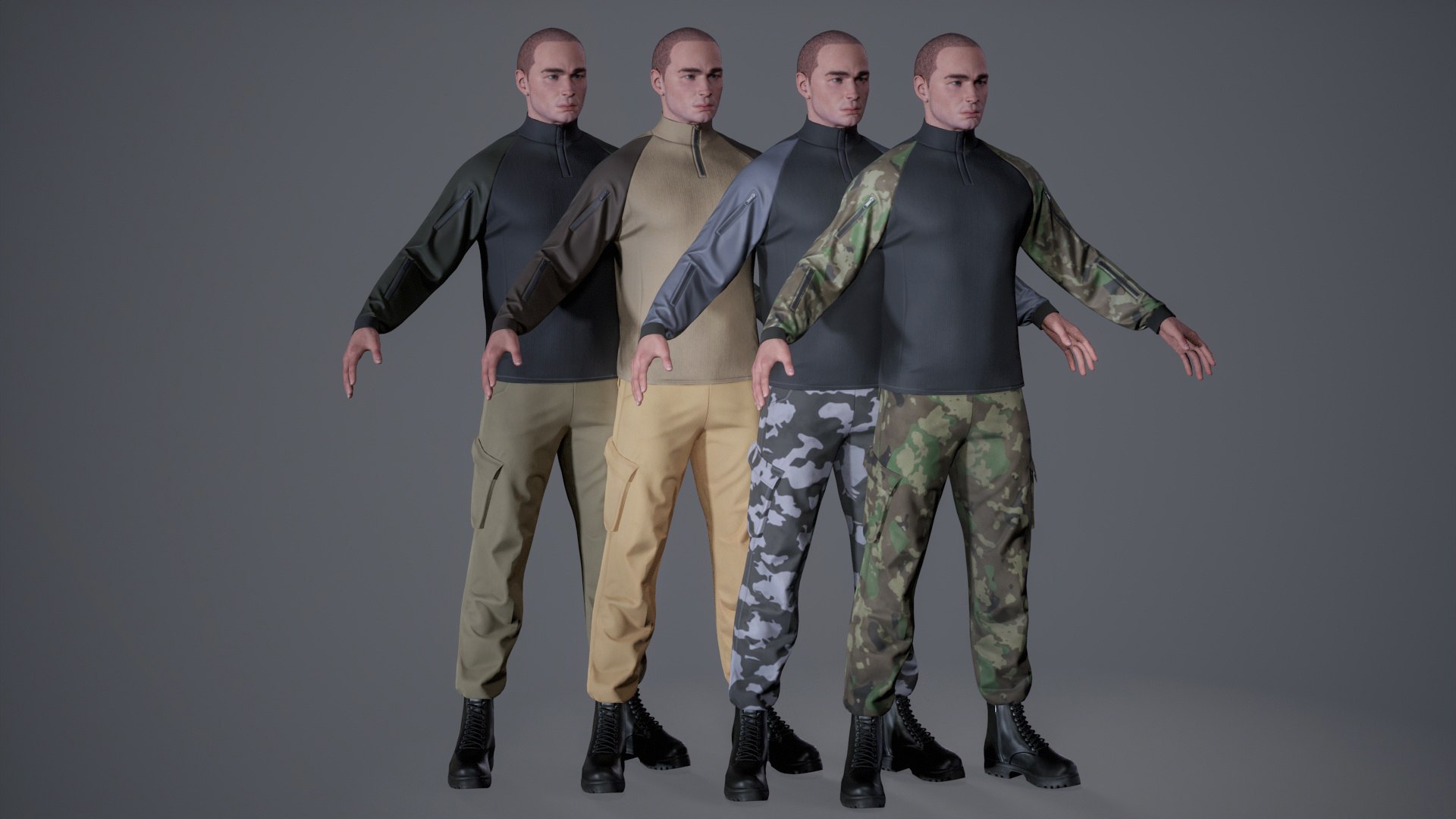Man Military Style Model - TurboSquid 2134119