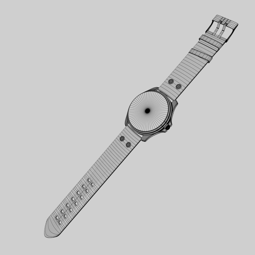 Wrist Watch Leather Brown Model - TurboSquid 2203742