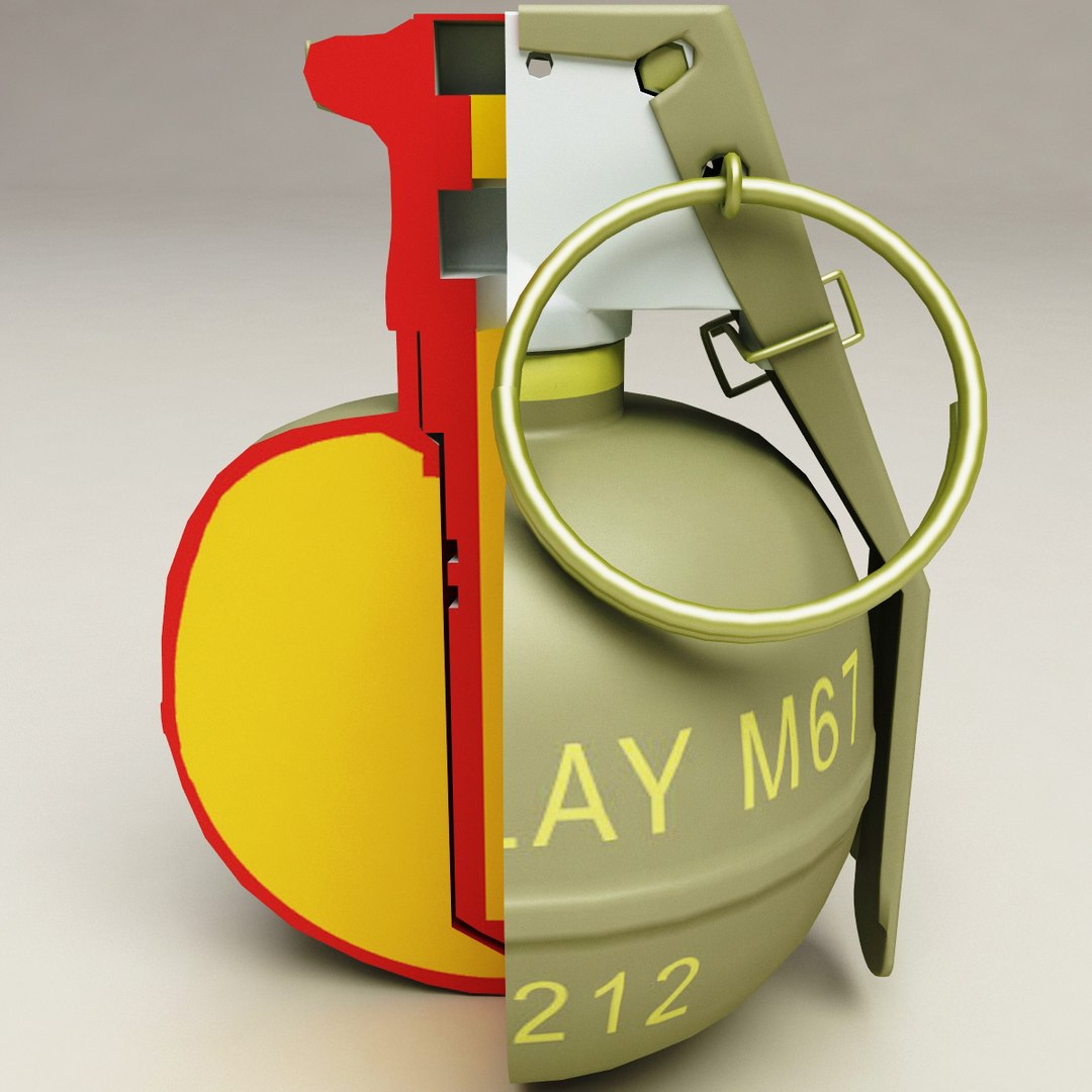 M67 Grenade Cut Away 3d Max