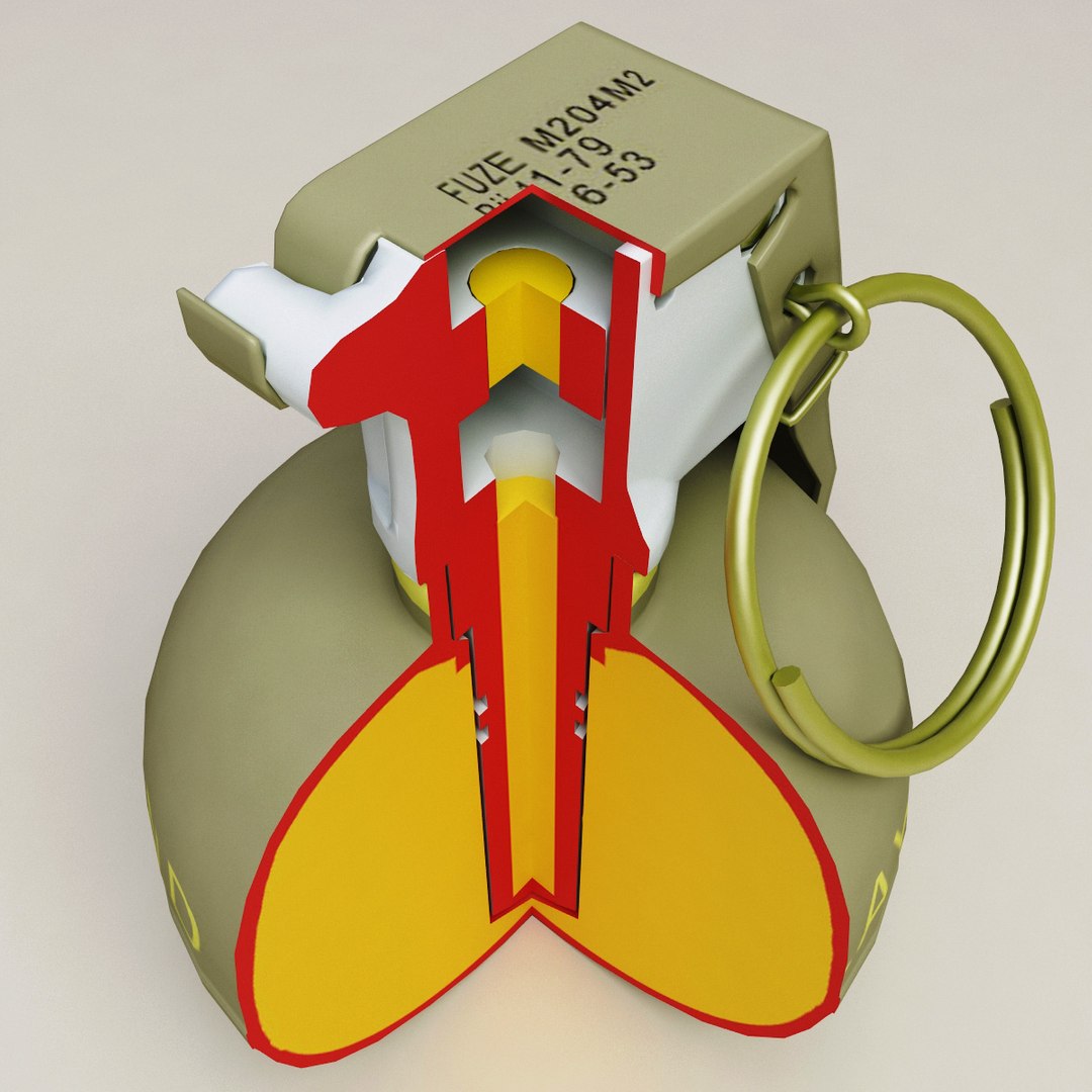 M67 Grenade Cut Away 3d Max