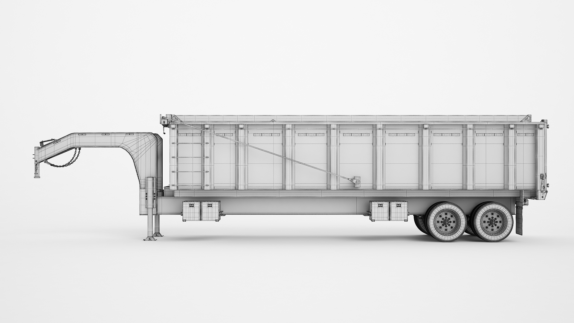 Powered Dump Trailer 02 3D Model - TurboSquid 2268730