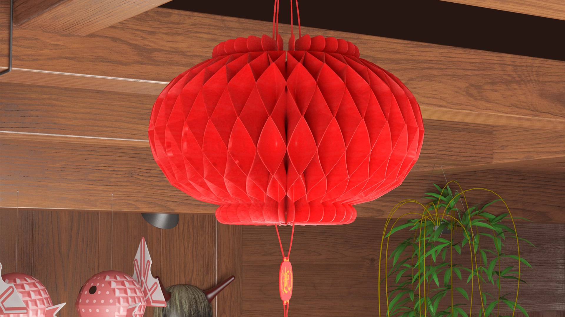 3D Model Paper Chinese Lantern - TurboSquid 2100712