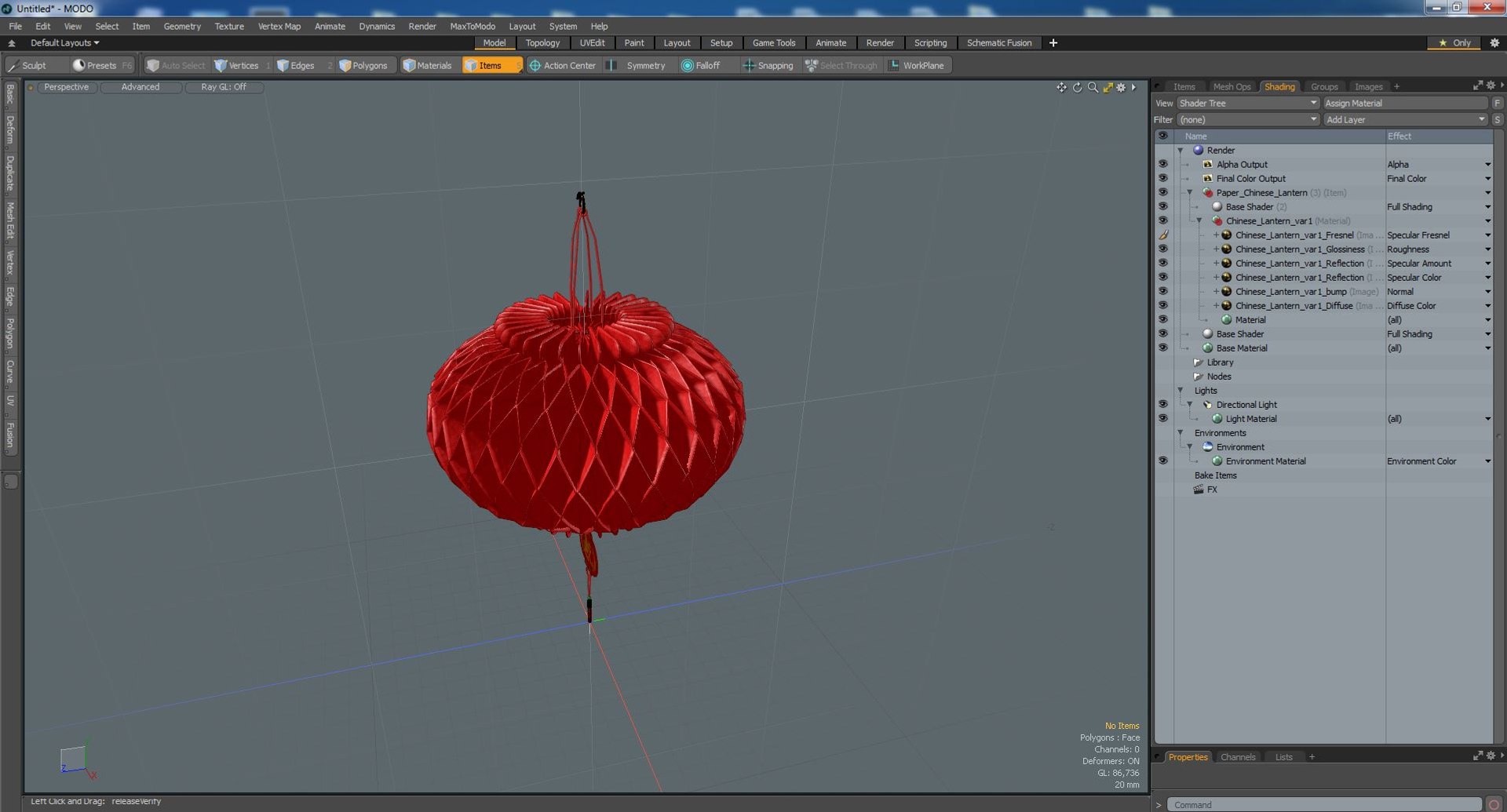 3D Model Paper Chinese Lantern - TurboSquid 2100712