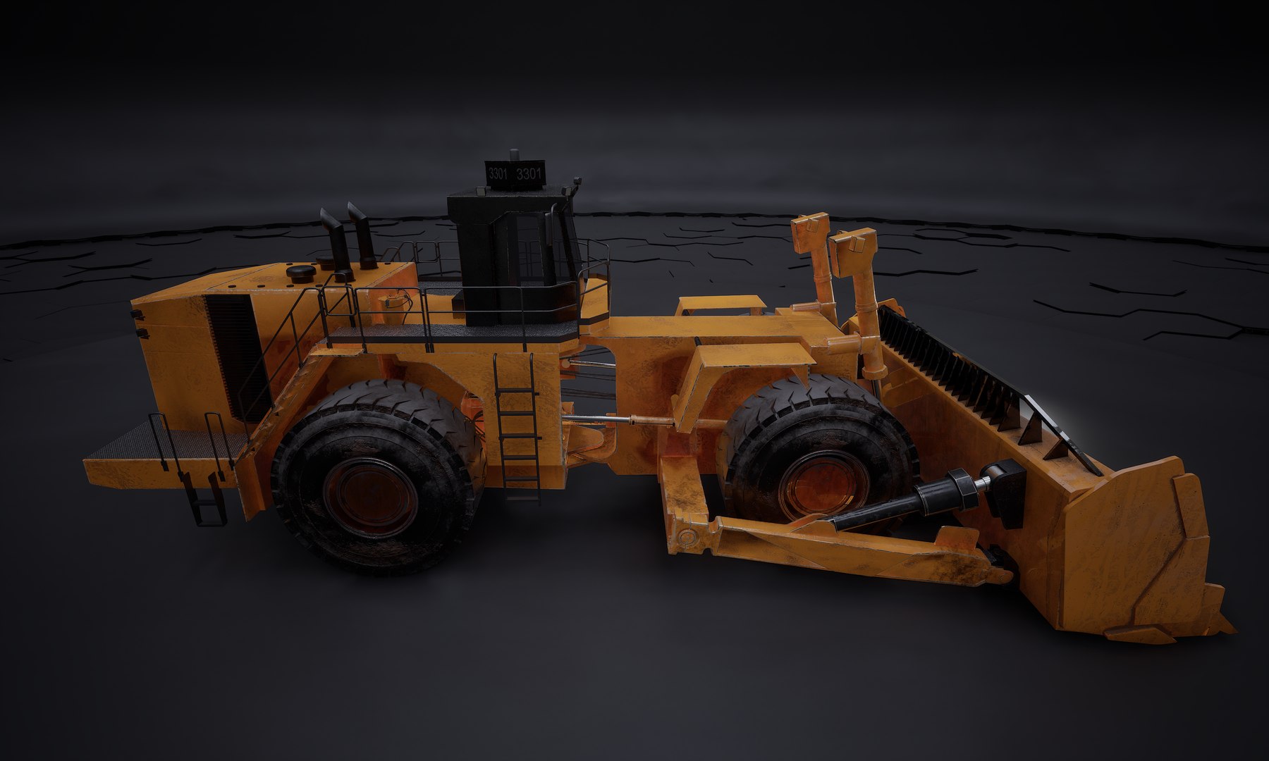 3D Wheel Dozer 854 - TurboSquid 2398275