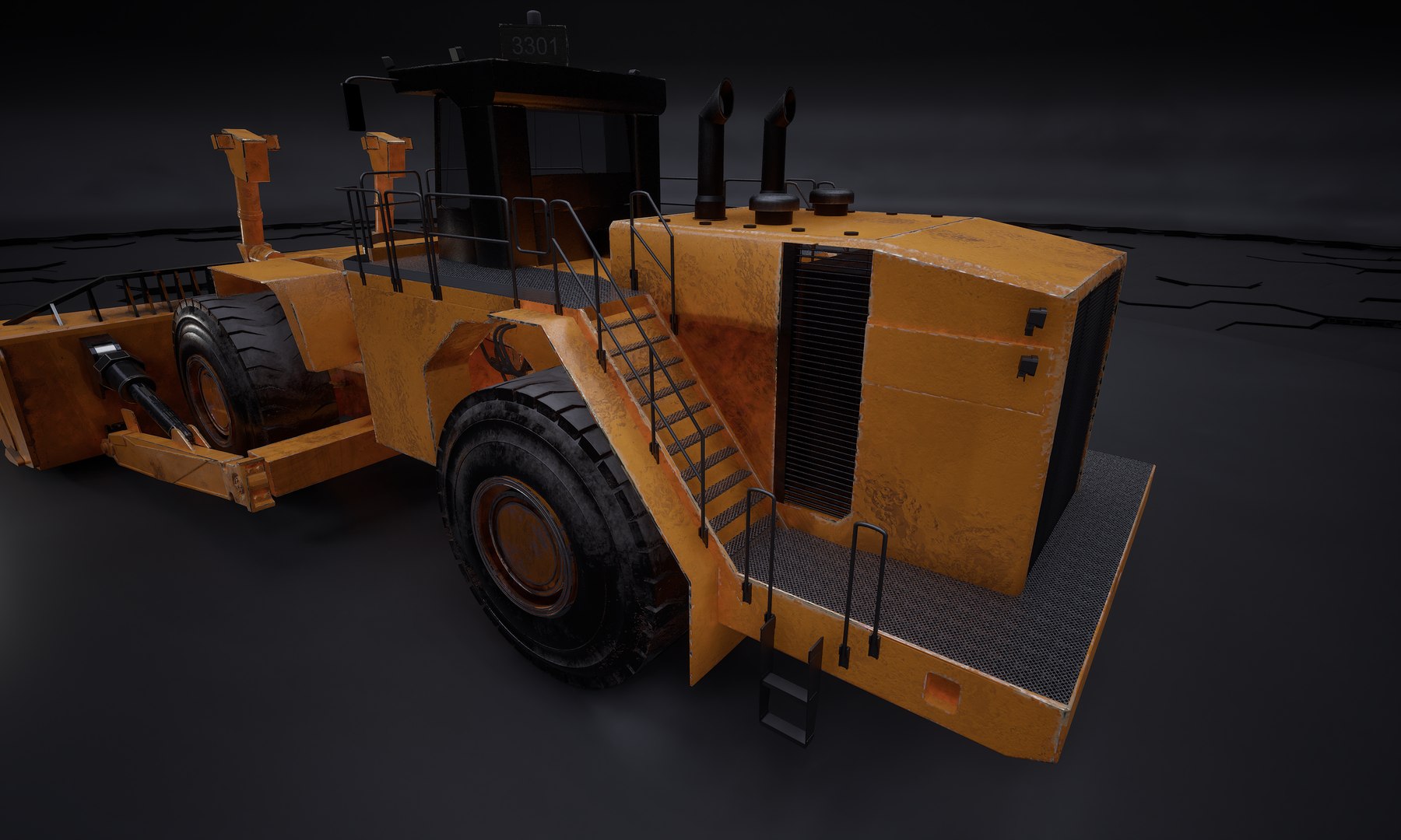 3D Wheel Dozer 854 - TurboSquid 2398275