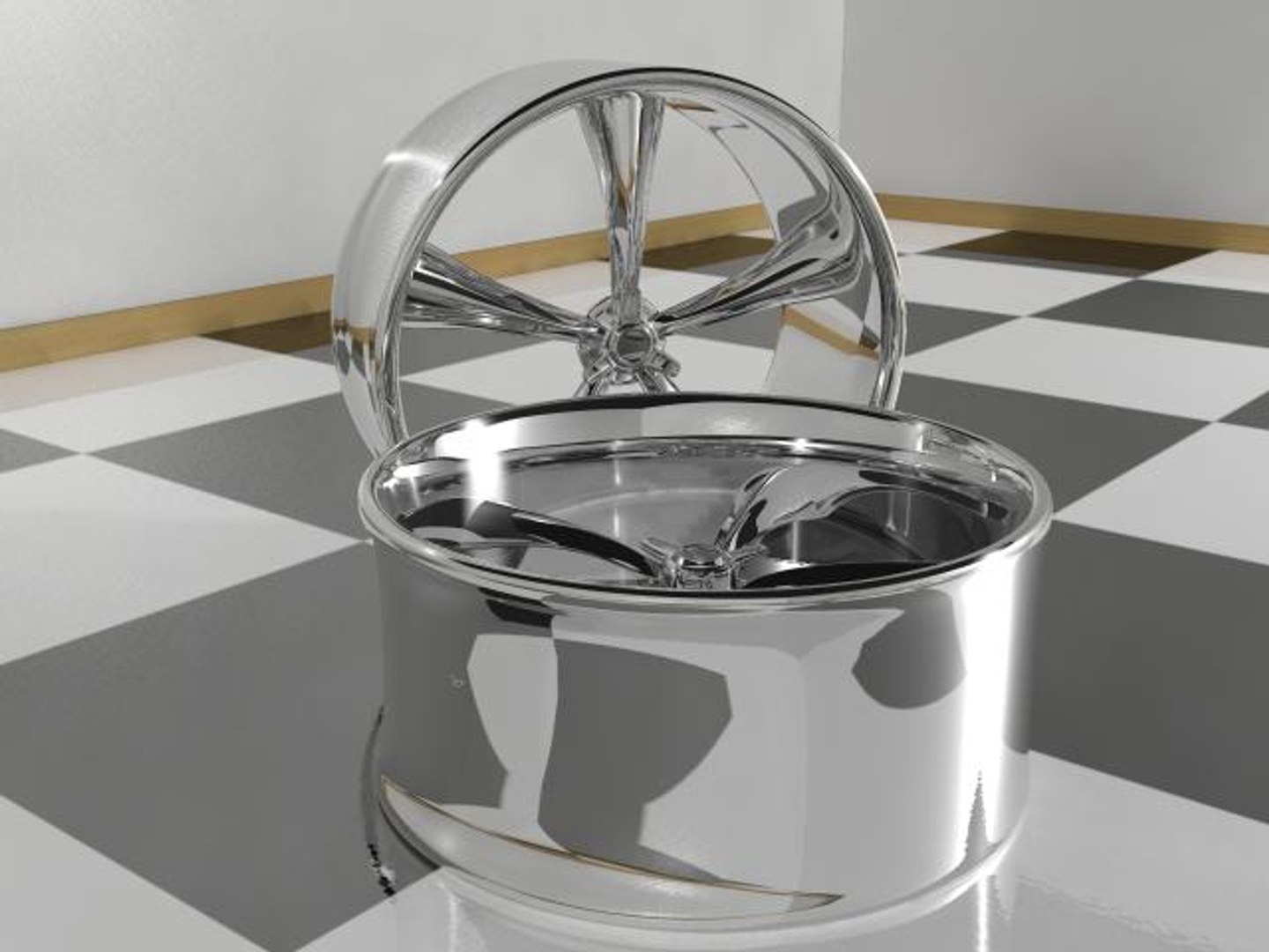 muscle car rim 3d max