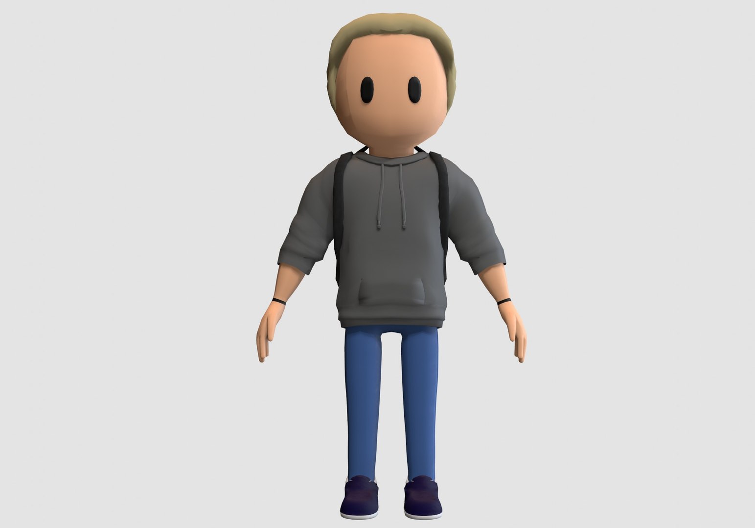 Cartoon Student Boy 3D Model - TurboSquid 1929921