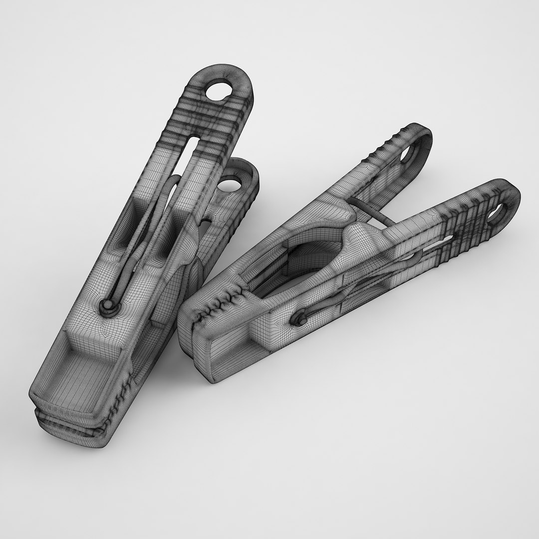 3D Plastic Clothespin Clothes - TurboSquid 1357319