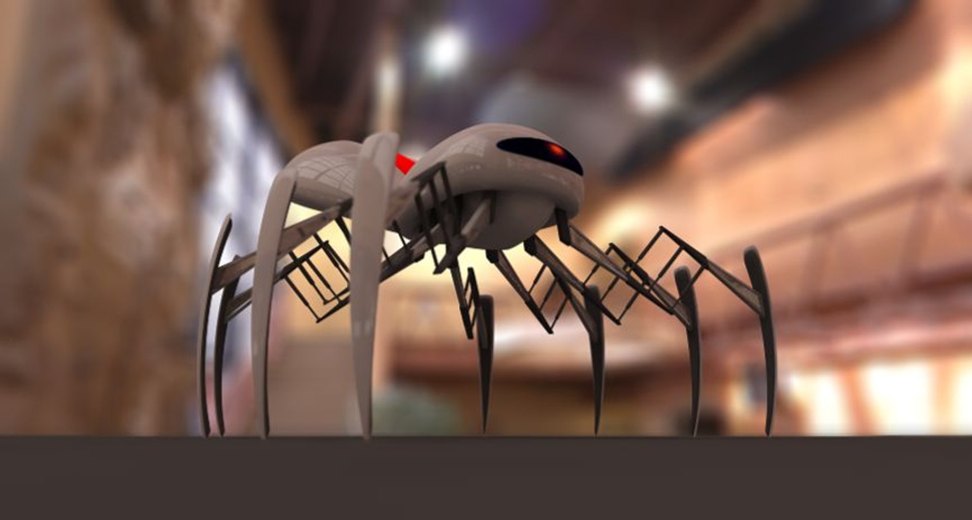 3d model robot spider arachnid