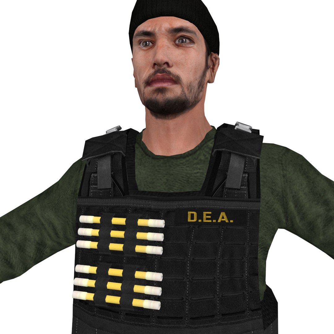 3d rigged dea agent model