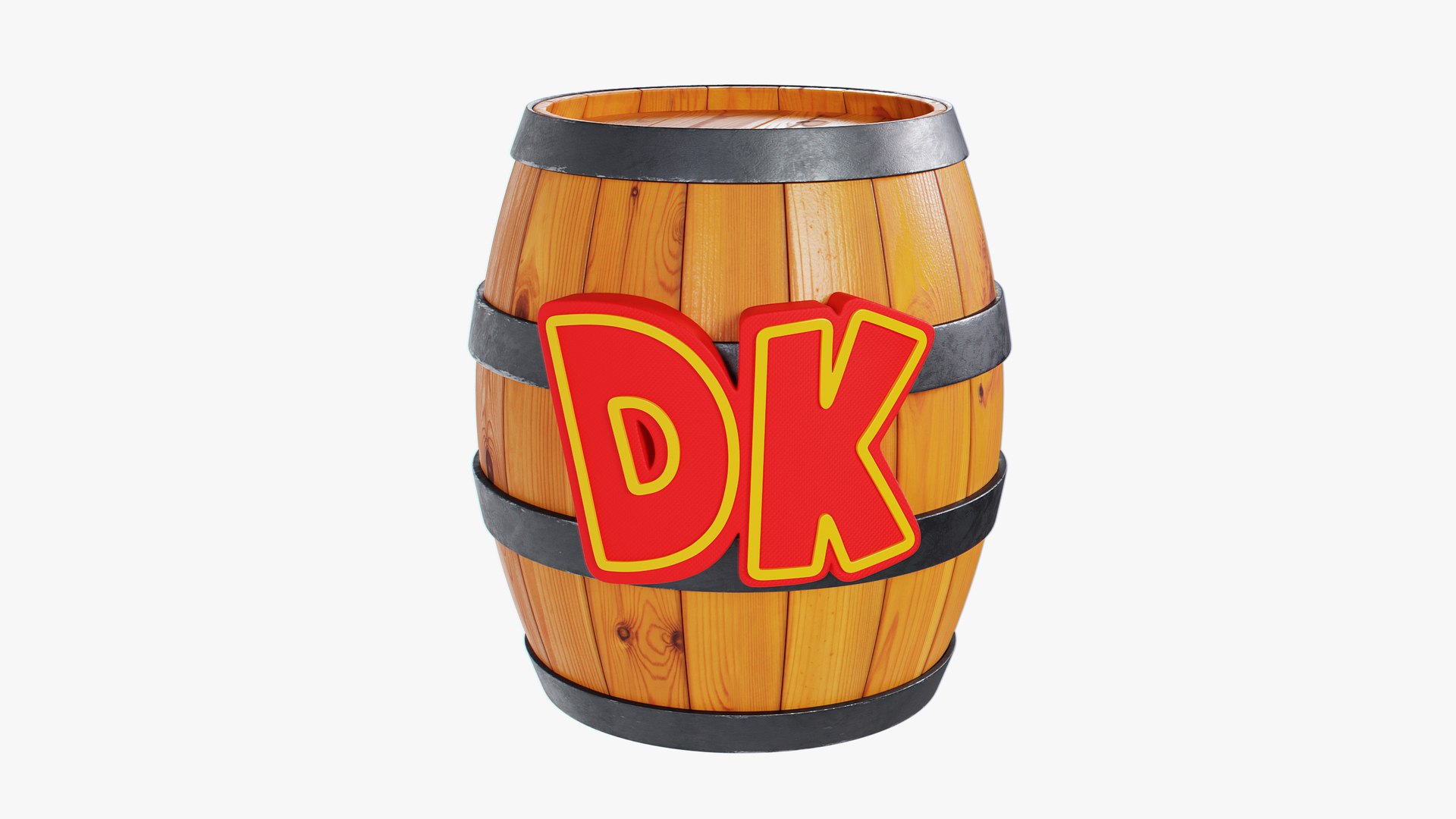Donkey Kong DK Barrel 3D Model - TurboSquid 2359630