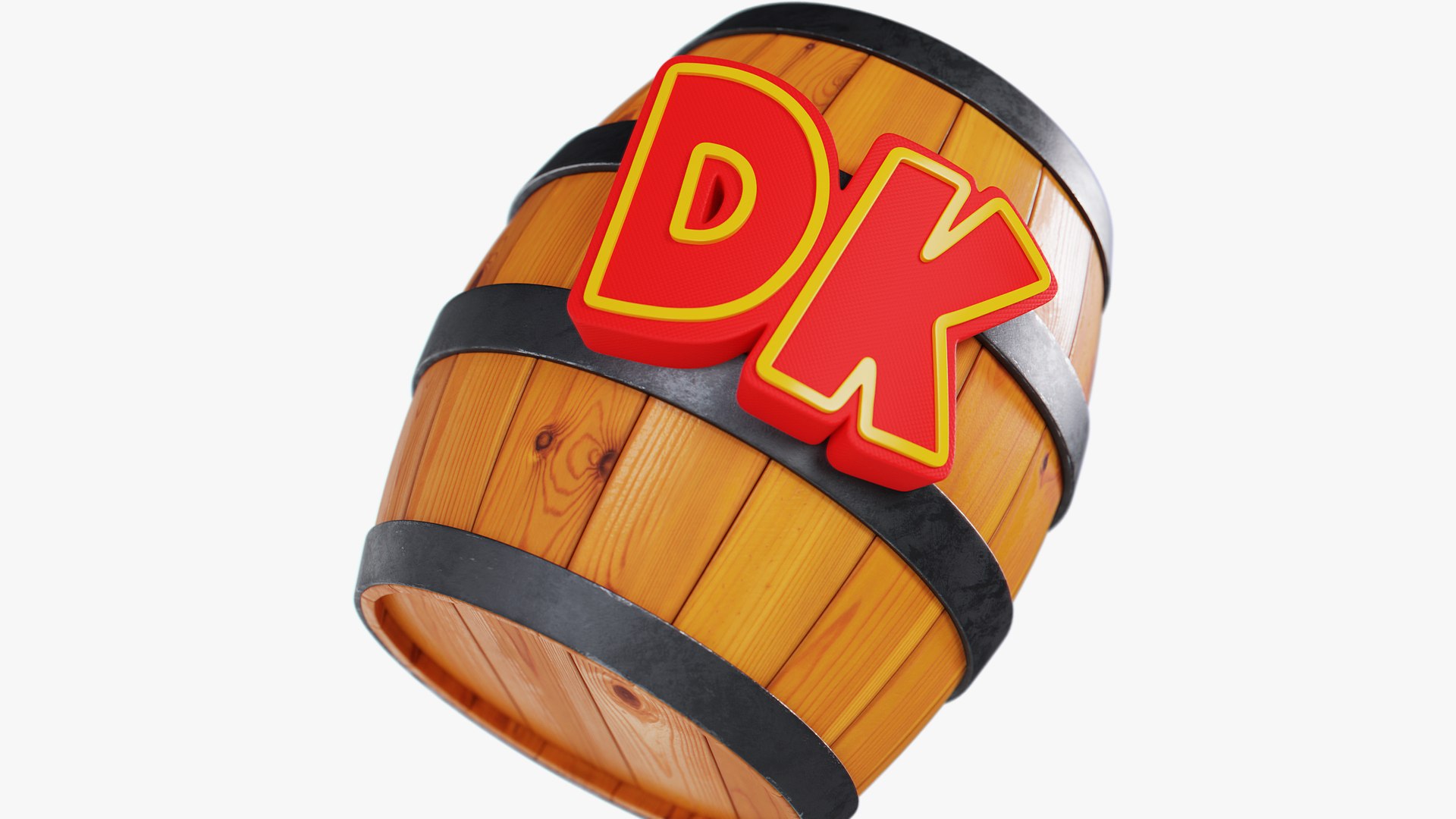 Donkey Kong DK Barrel 3D Model - TurboSquid 2359630