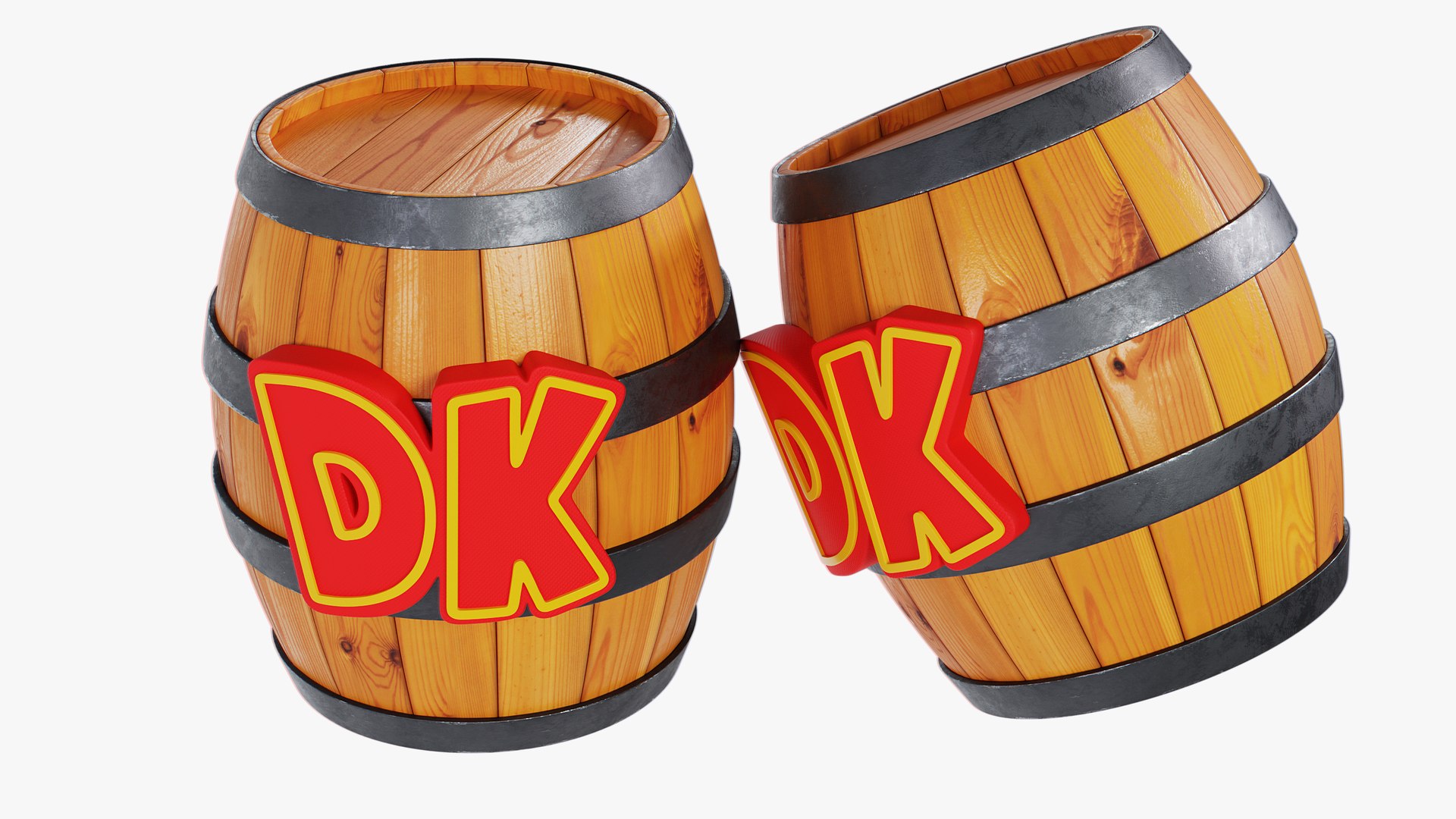 Donkey Kong DK Barrel 3D Model - TurboSquid 2359630