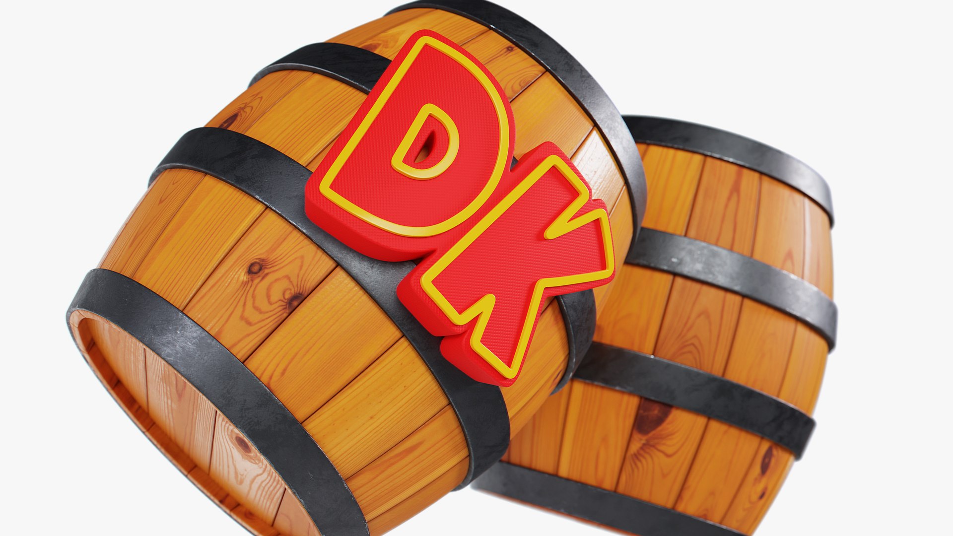 Donkey Kong DK Barrel 3D Model - TurboSquid 2359630