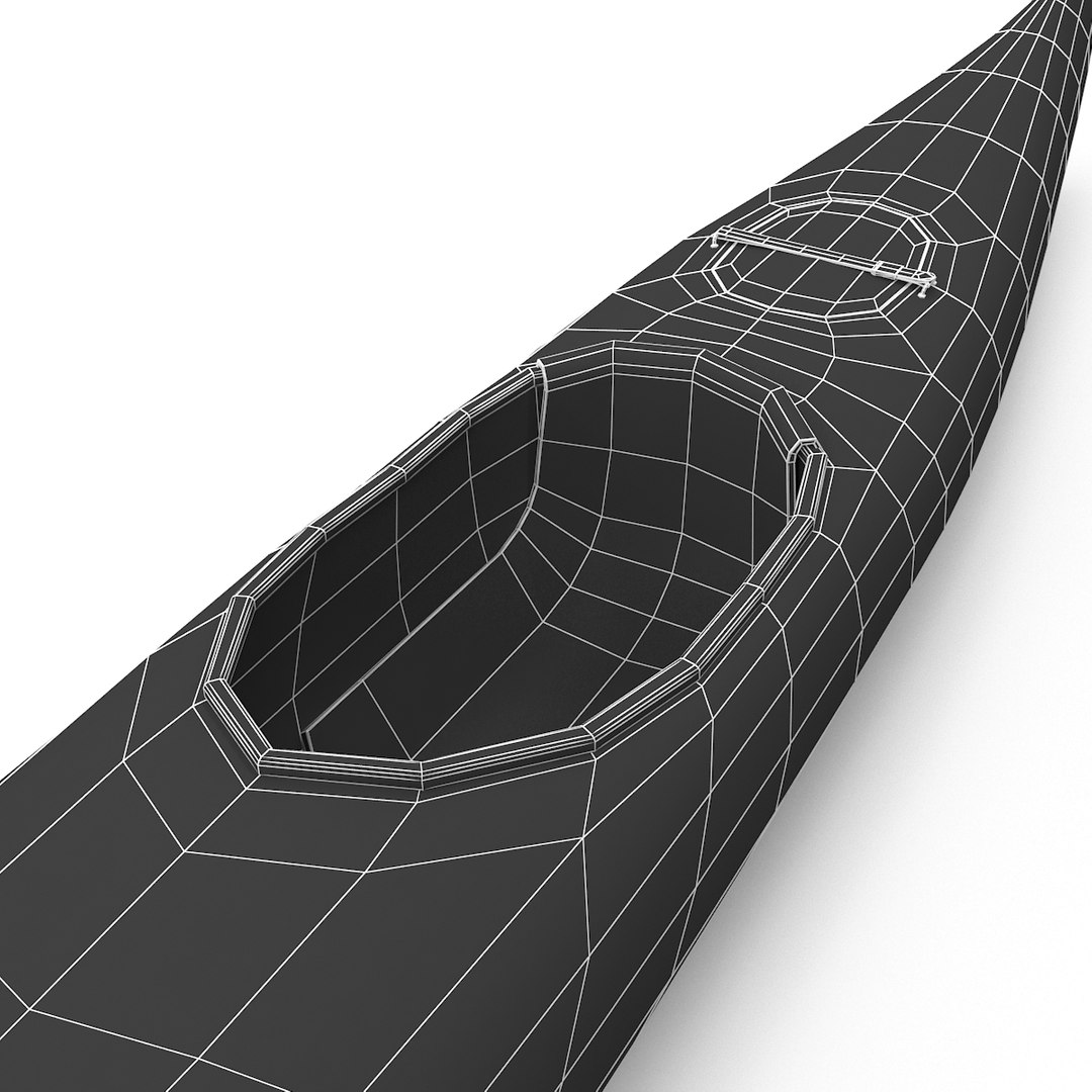 Kayak Boat Paddle 3d Model