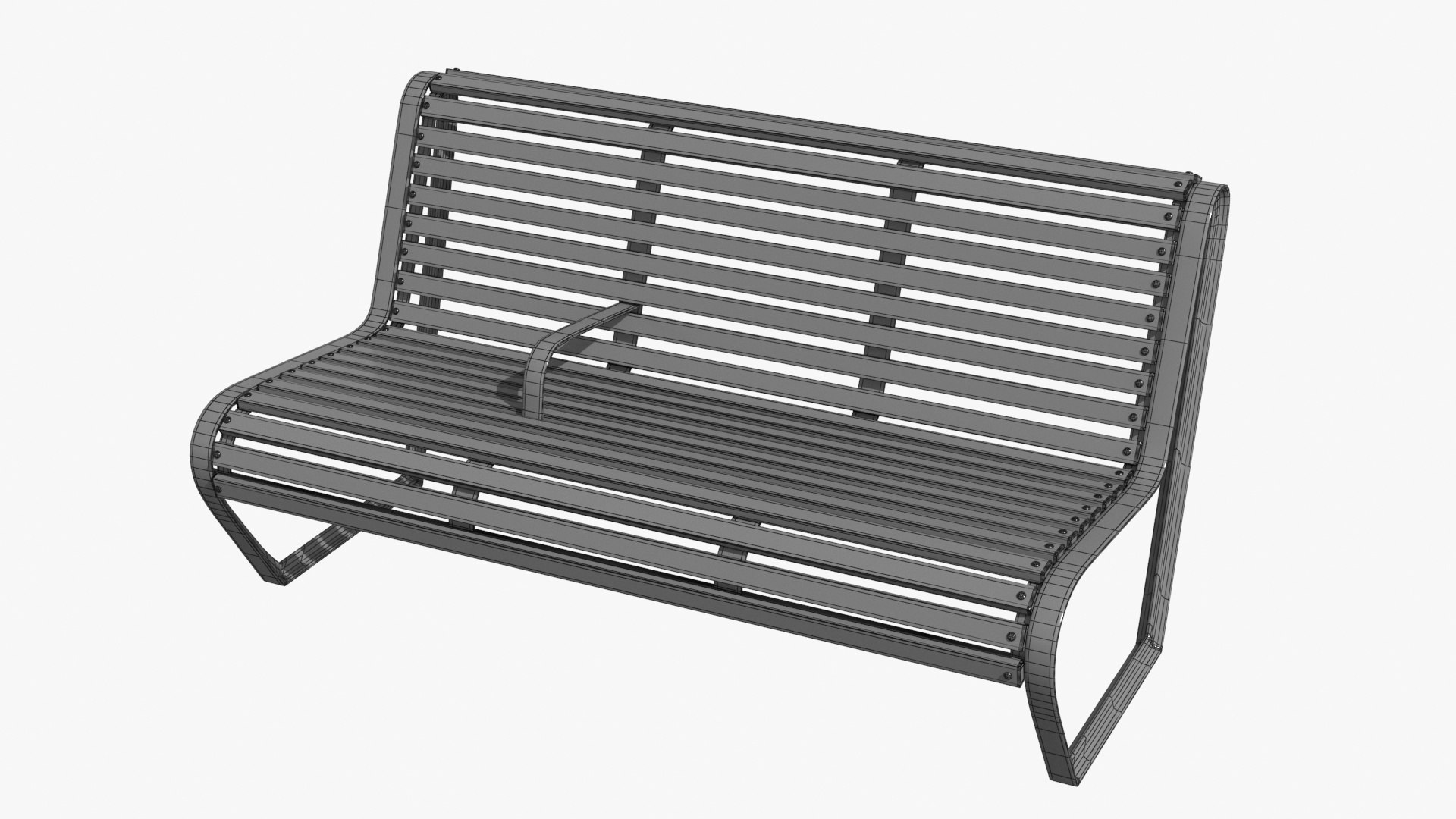 Street Bench 3D Model - TurboSquid 2242134