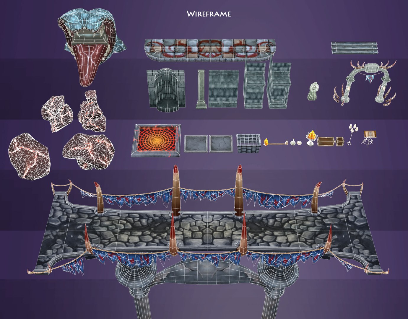 3d Crypt Assets Model