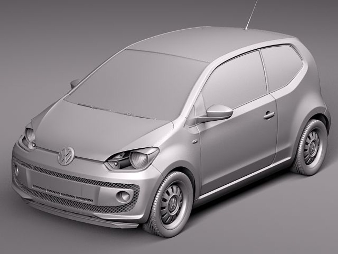 3d model of volkswagen up! city car