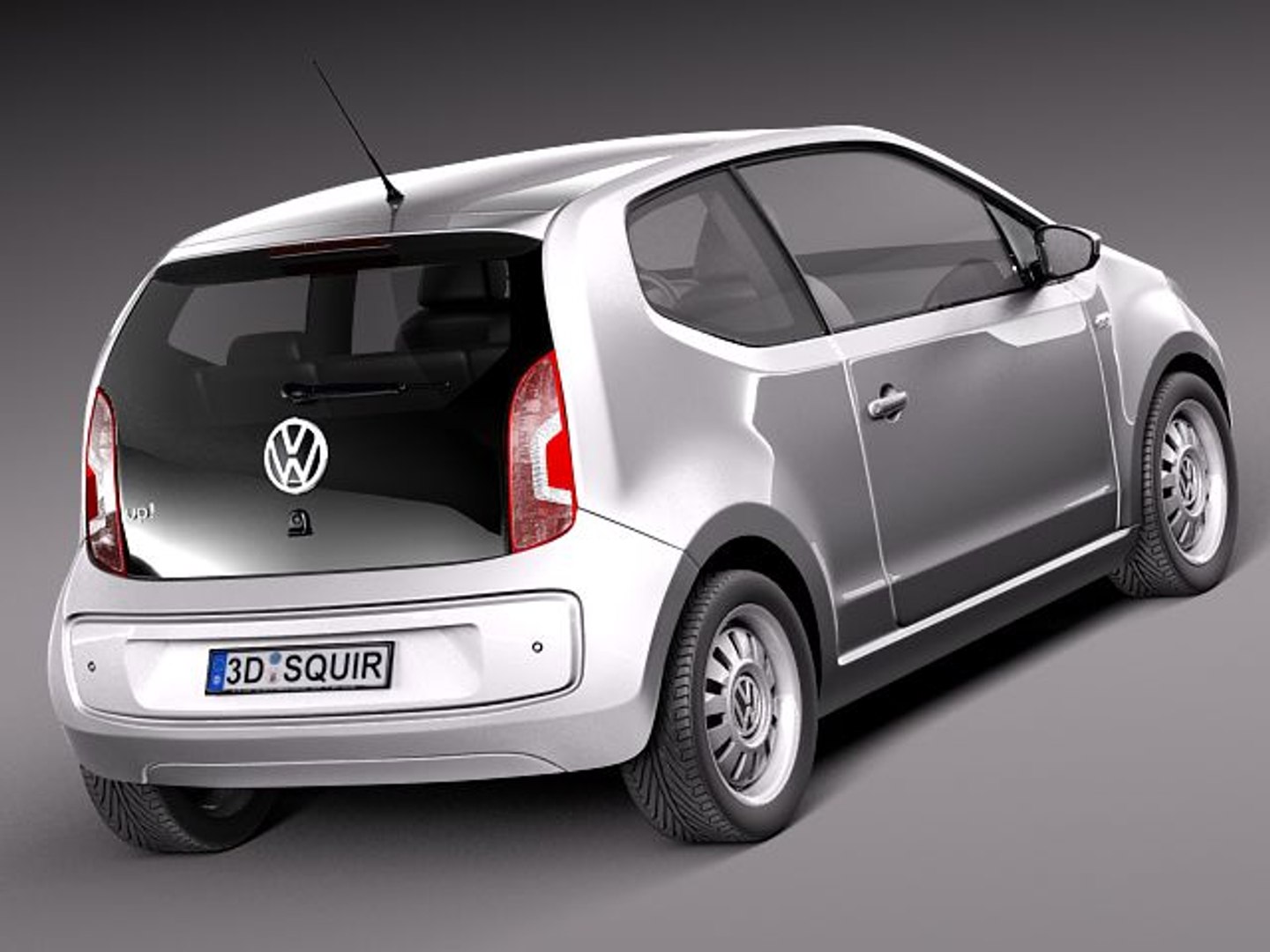 3d model of volkswagen up! city car