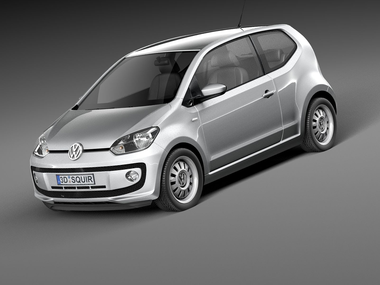 3d model of volkswagen up! city car