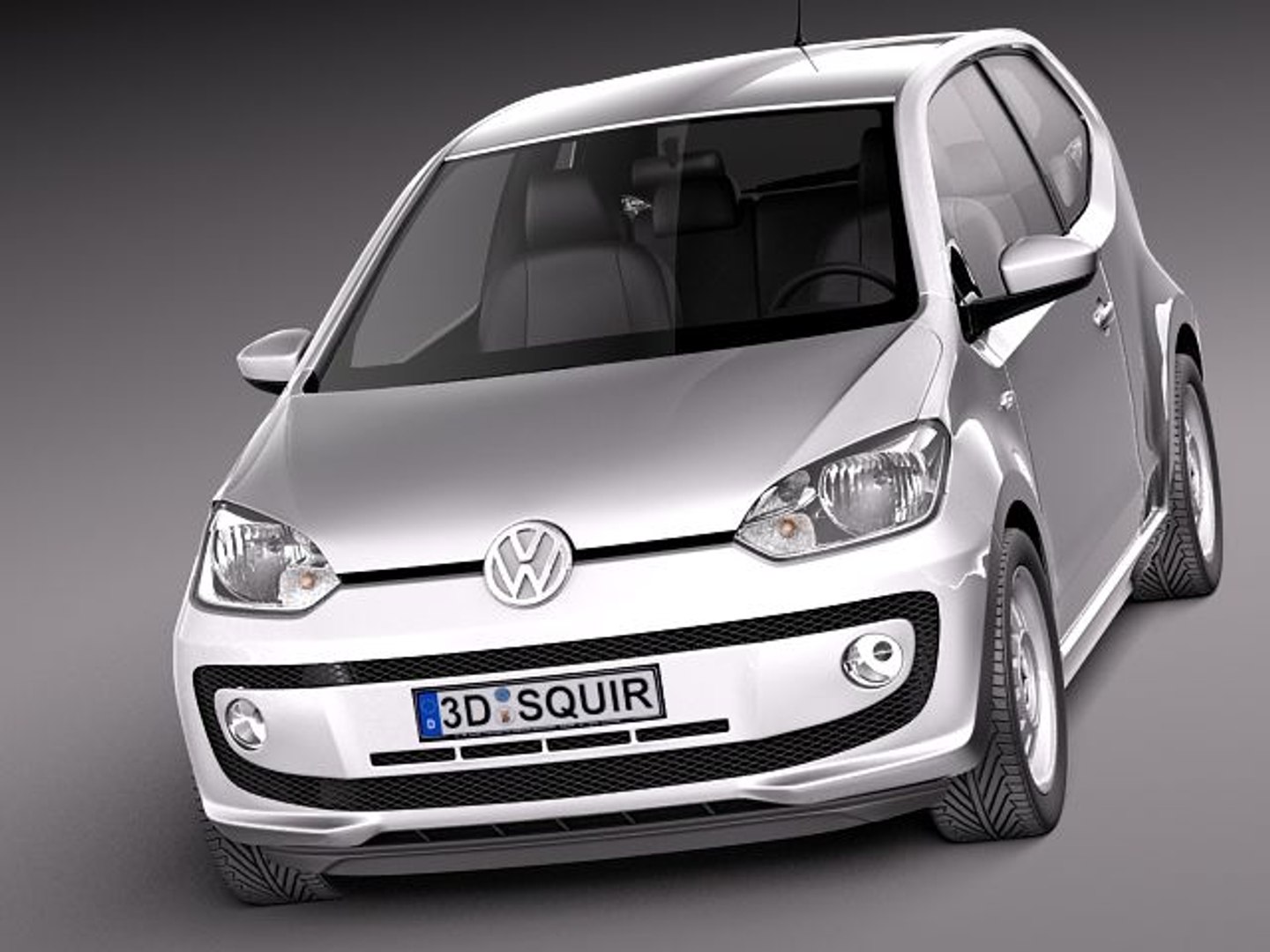 3d model of volkswagen up! city car