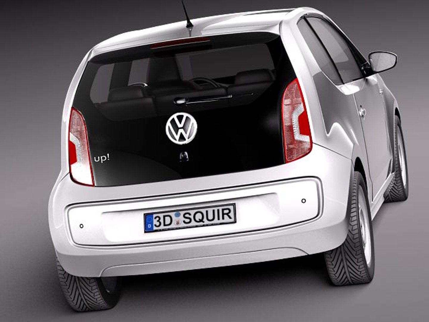 3d model of volkswagen up! city car