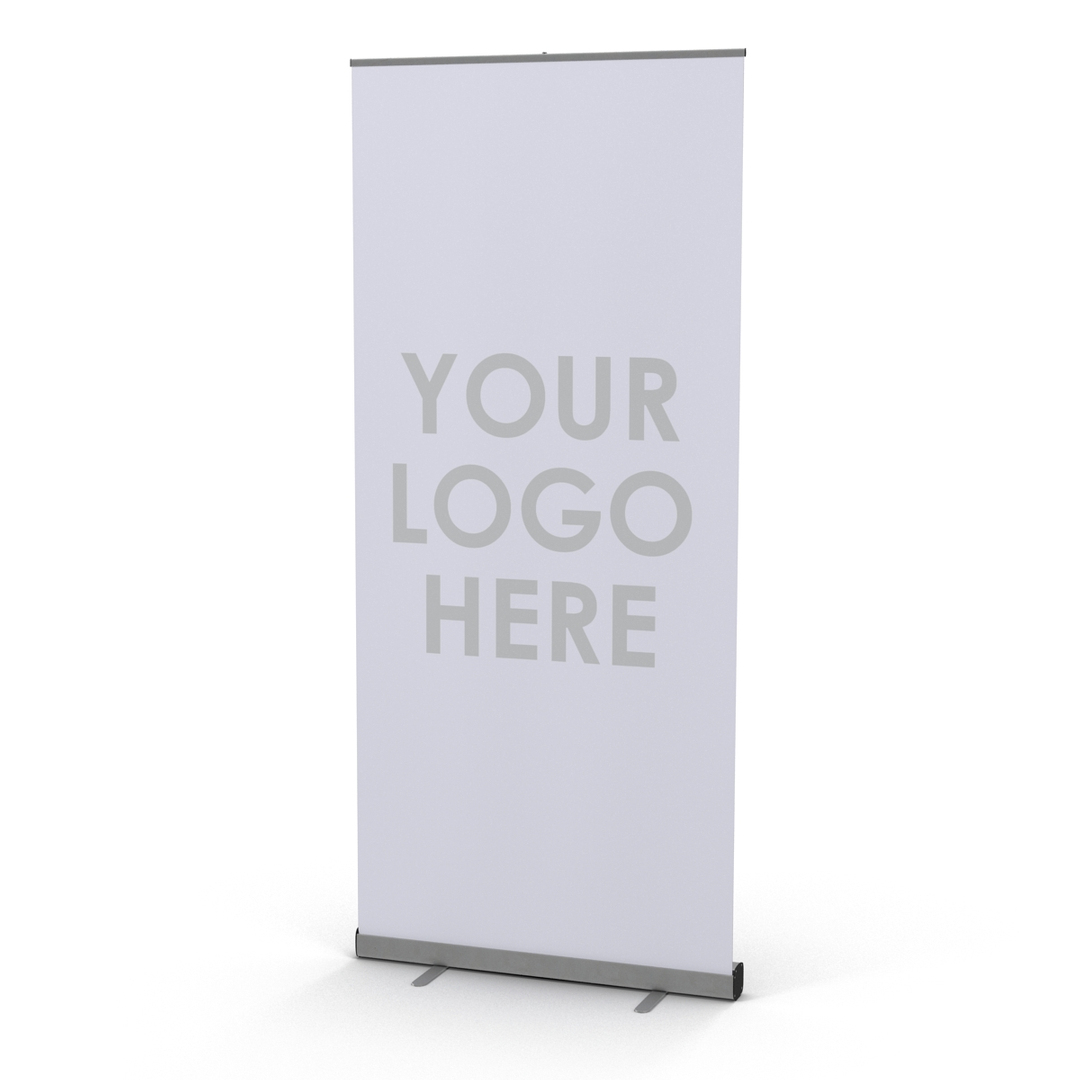 3D electronic kiosks banner stands model - TurboSquid 1301644