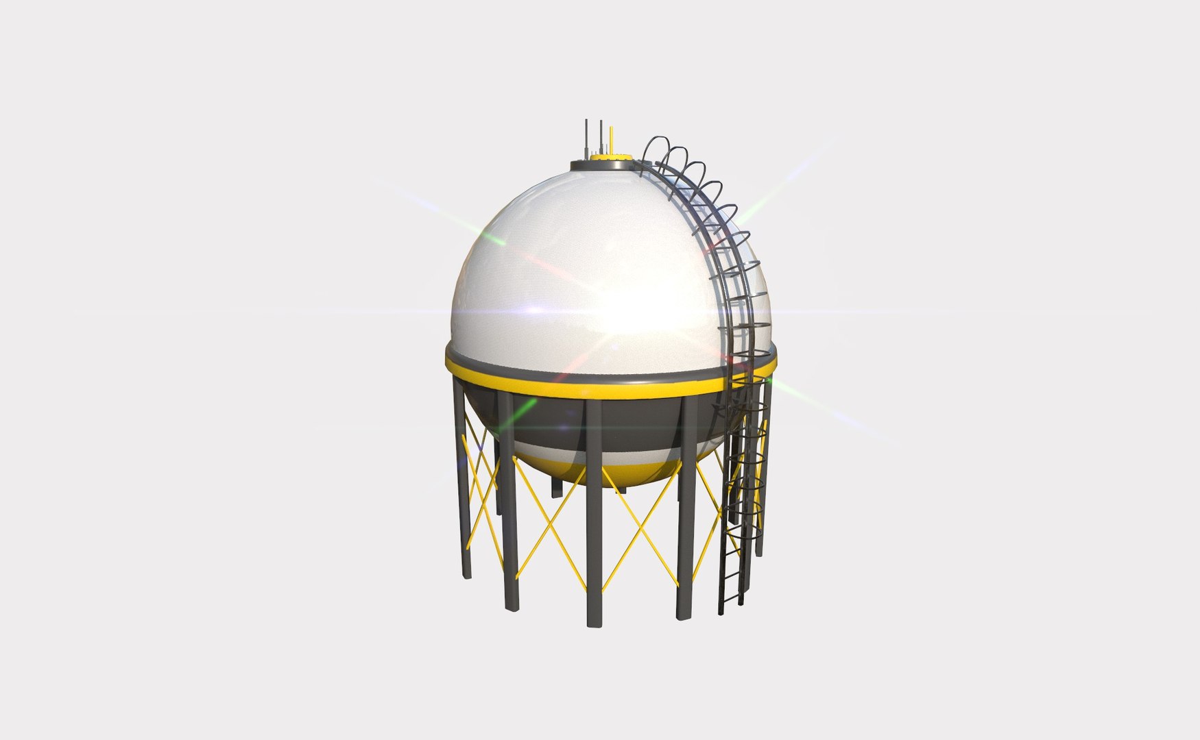 Industrial Oil Tank Model - TurboSquid 1759895