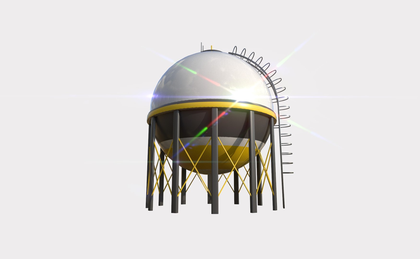 Industrial Oil Tank Model - TurboSquid 1759895