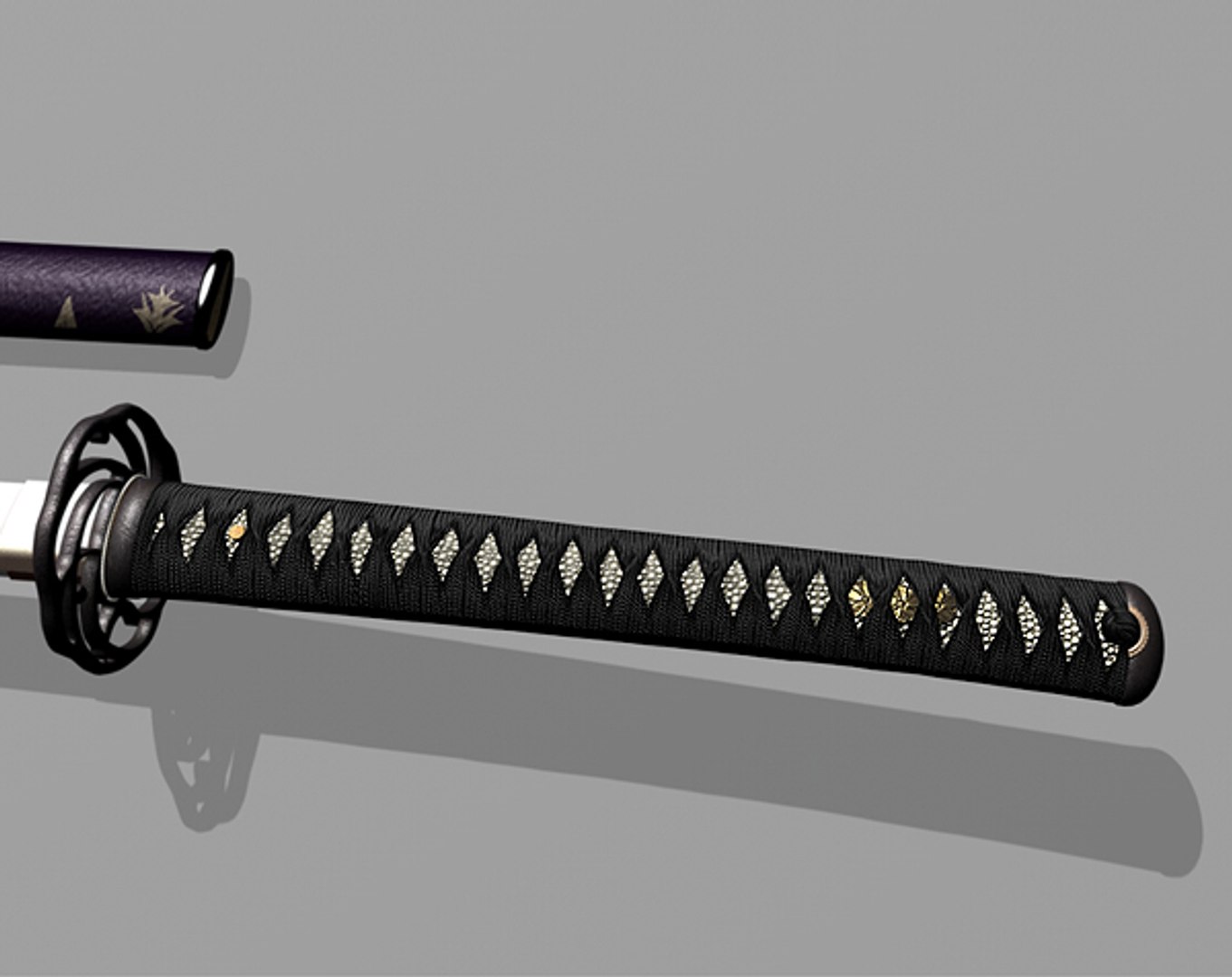 3d Japanese Sword Katana Modelled
