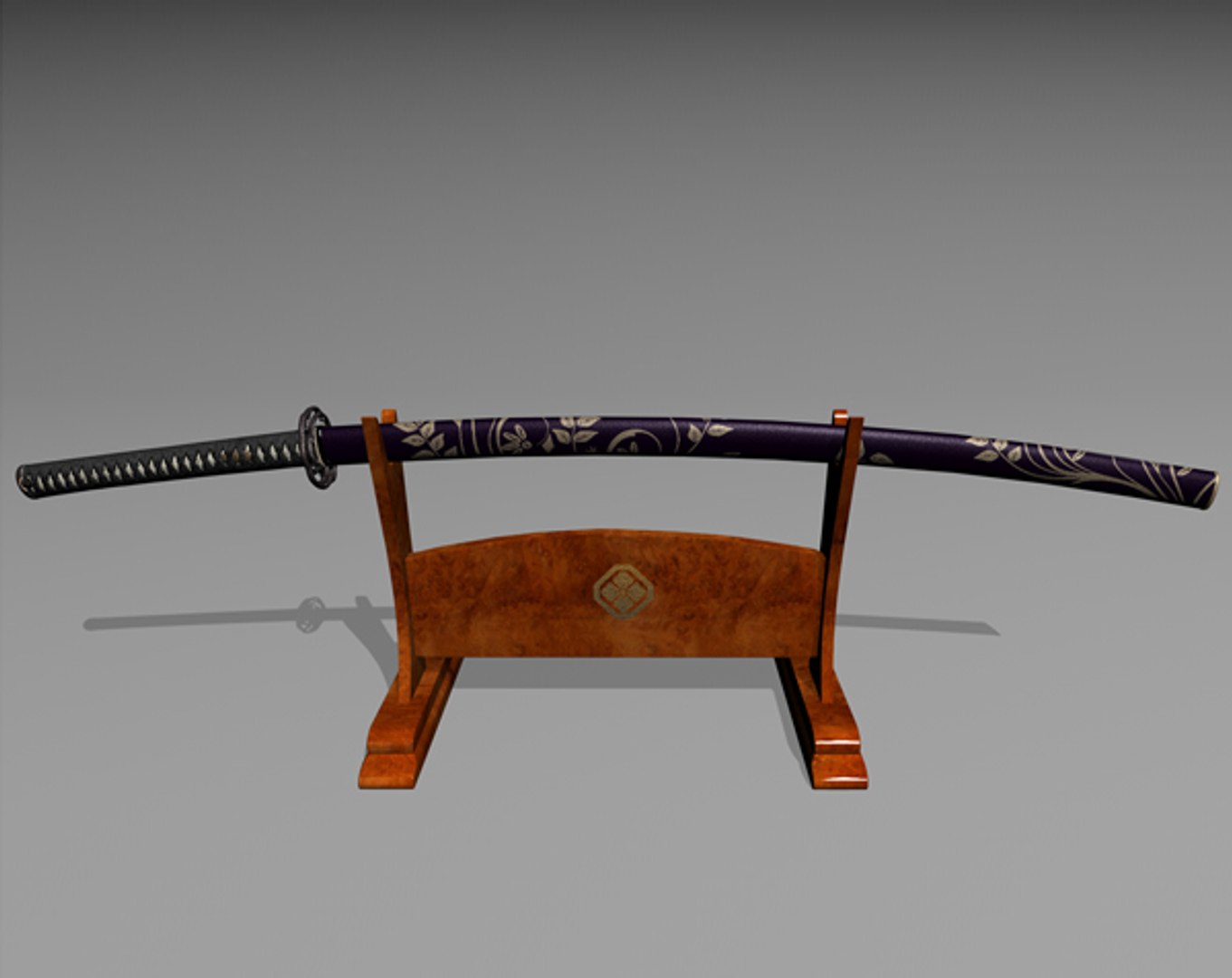 3d Japanese Sword Katana Modelled