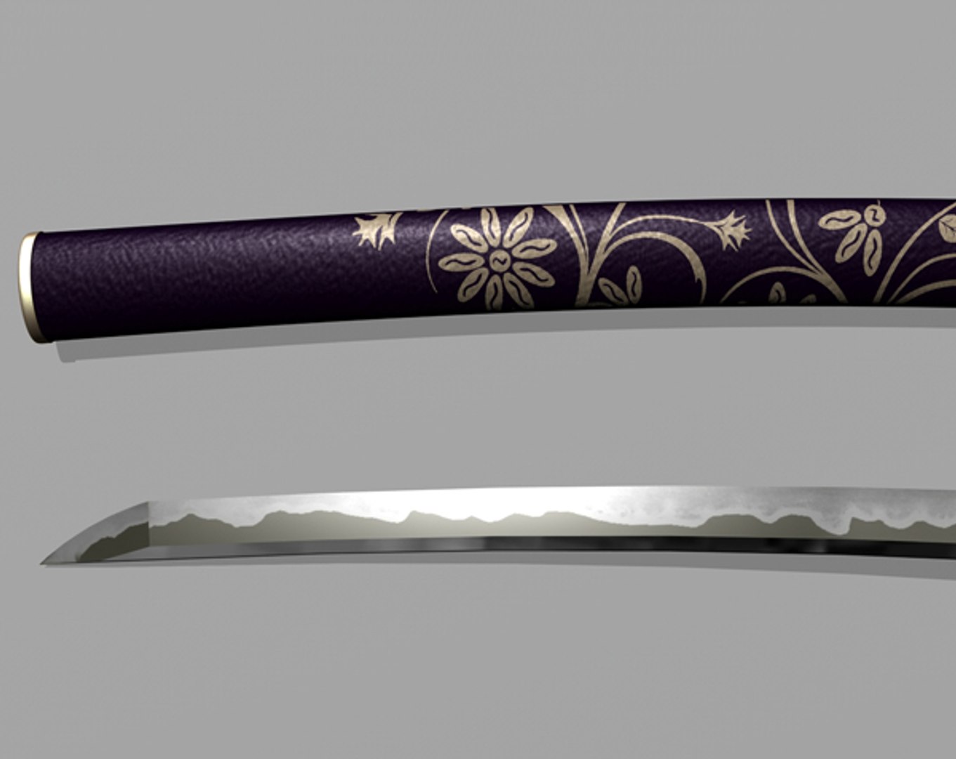 3d Japanese Sword Katana Modelled