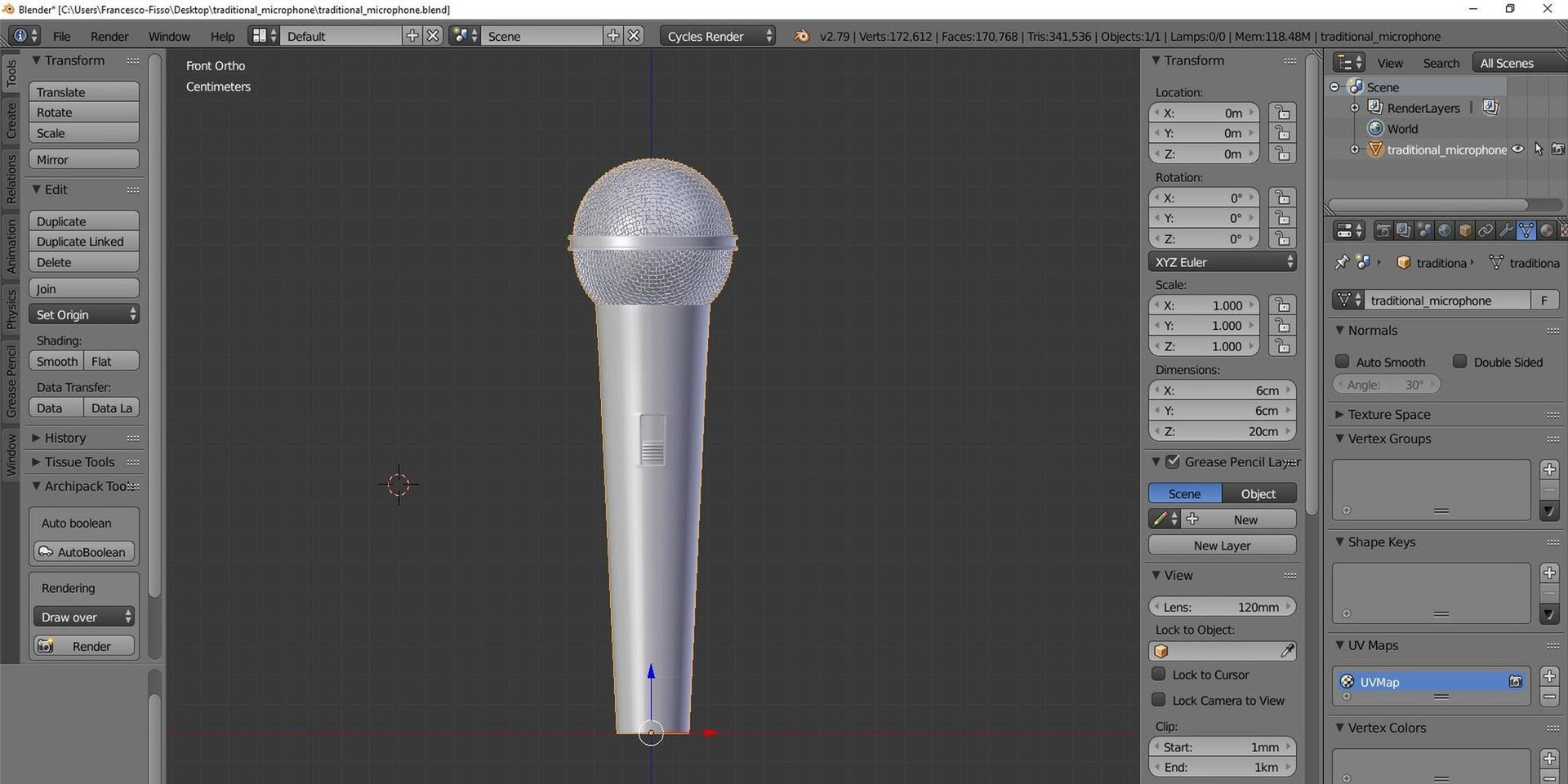 3D Traditional Microphone Model - TurboSquid 1343003