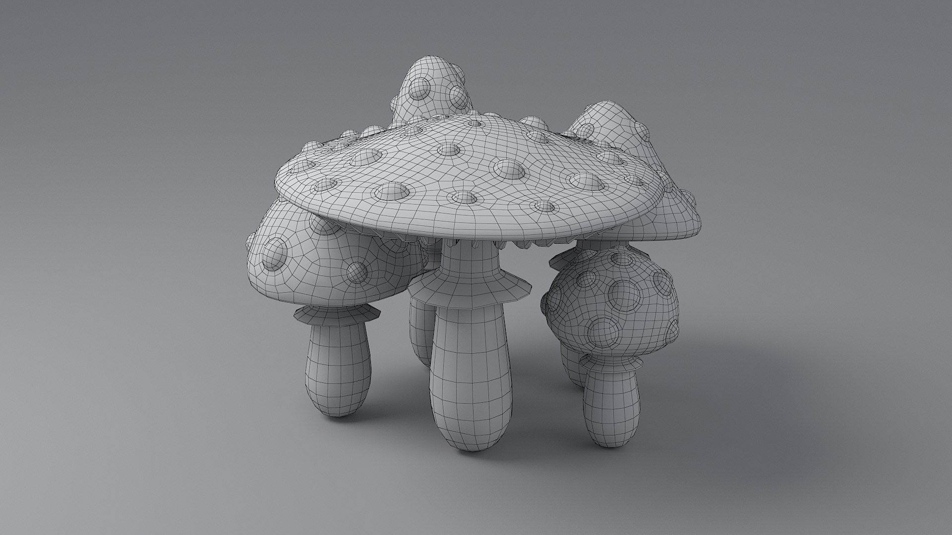 Cartoon Mushrooms 05 3D Model - TurboSquid 2058490