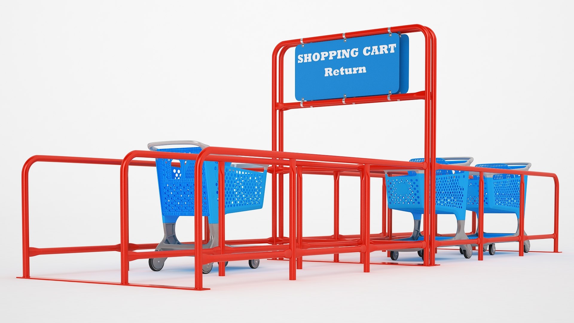 3D Shopping Cart Return 01 Model - TurboSquid 2019266