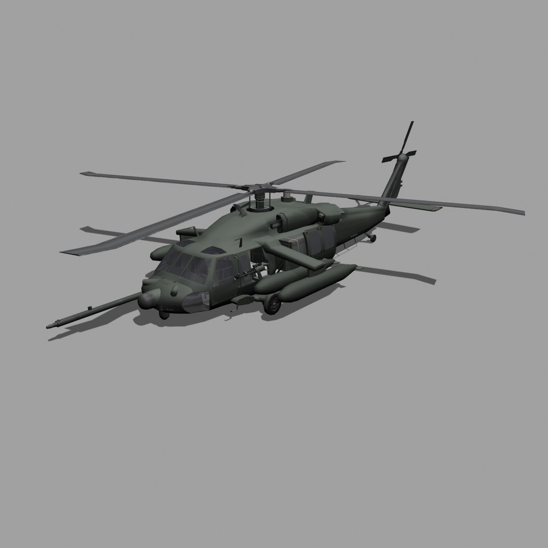 Army Blackhawks Helicopter 3d Model