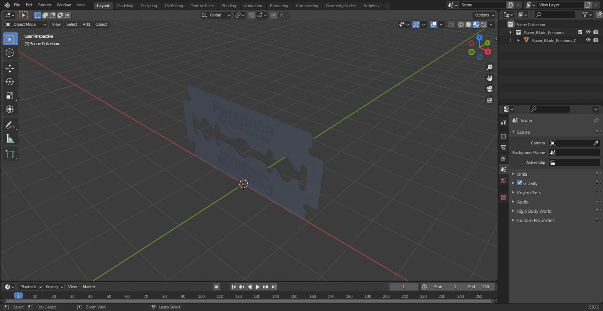 3D Razor Blade Personna model - TurboSquid 1941795