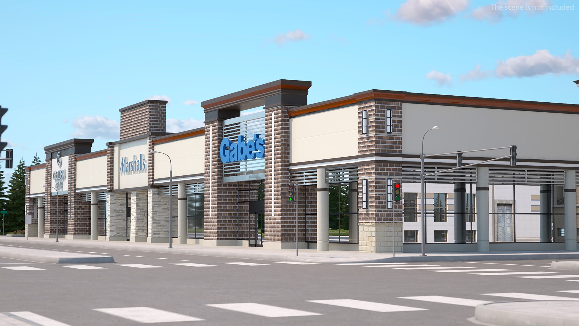 3D Strip Mall Building - TurboSquid 2328667