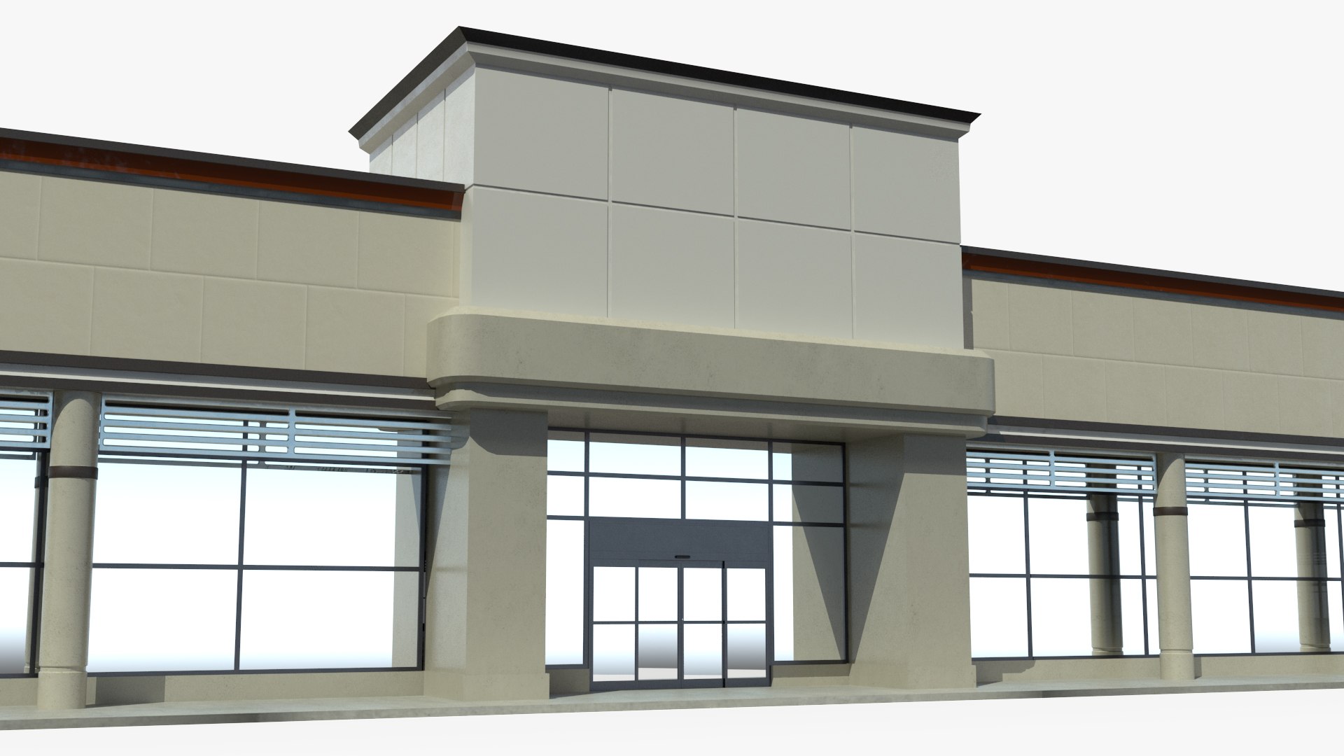 3D Strip Mall Building - TurboSquid 2328667