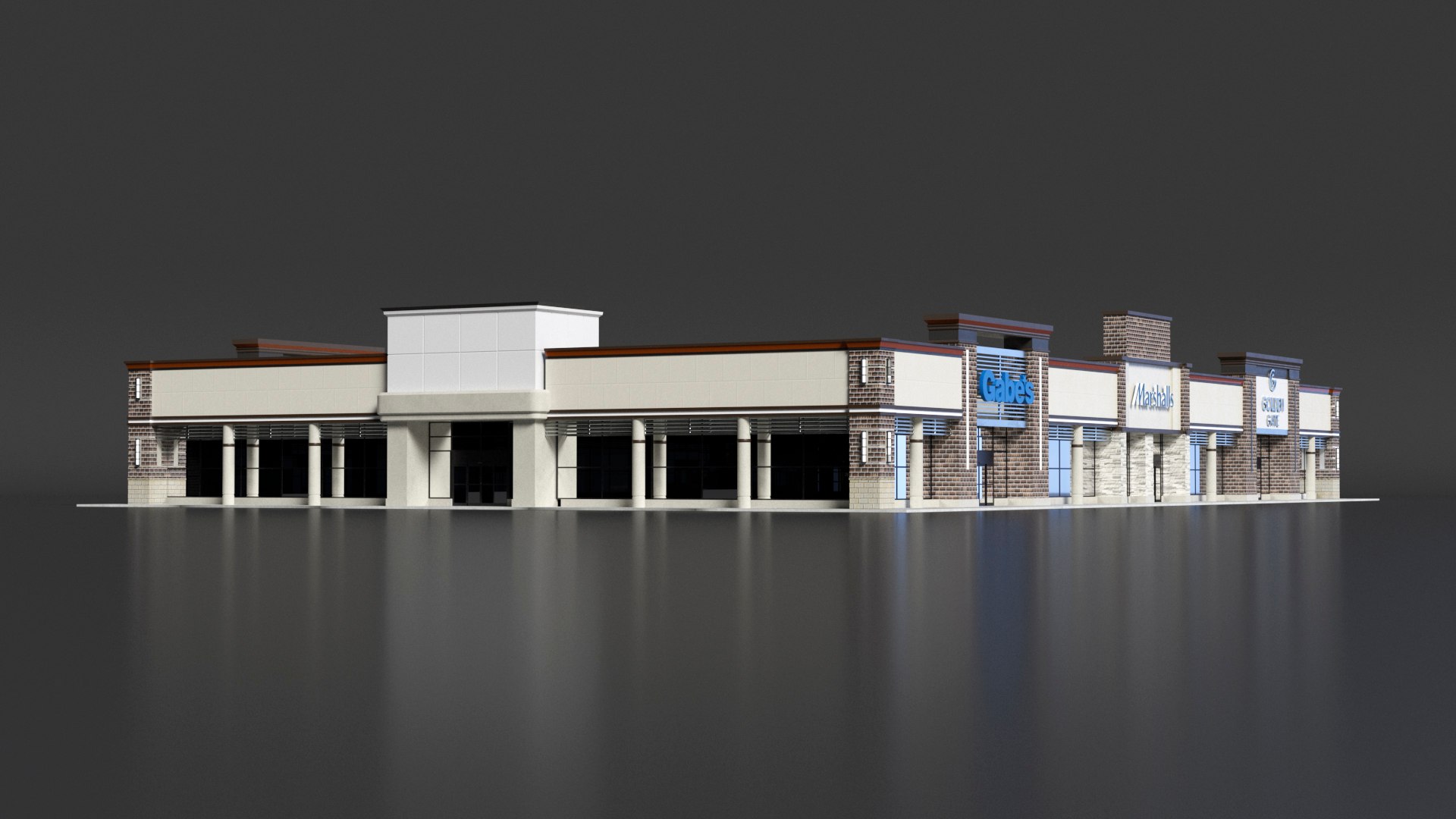 3D Strip Mall Building - TurboSquid 2328667