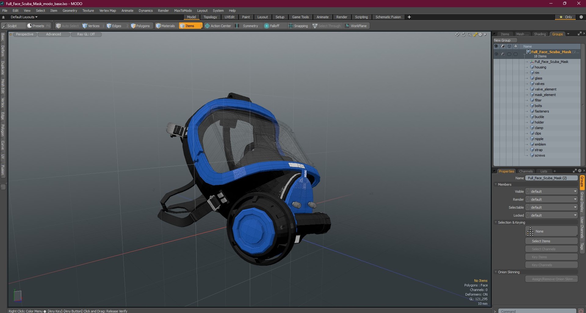 3D Full Face Scuba Mask - TurboSquid 2235584