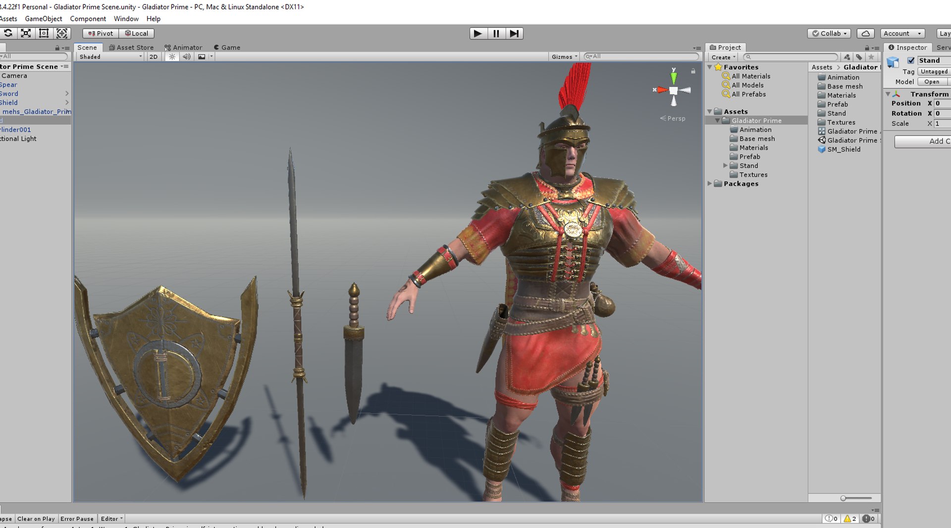 3D Gladiator Prime Low-poly - TurboSquid 1775794