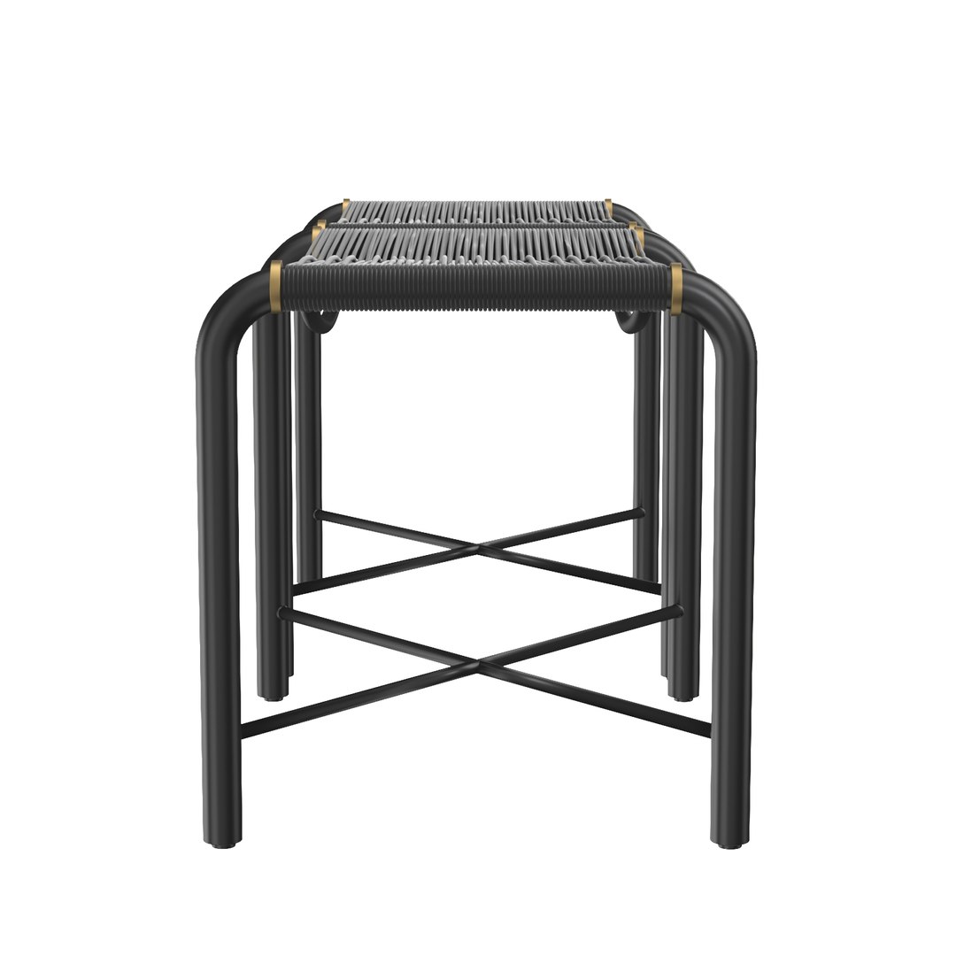 Riz Stool Black Leather 107086 3D - TurboSquid 2063291