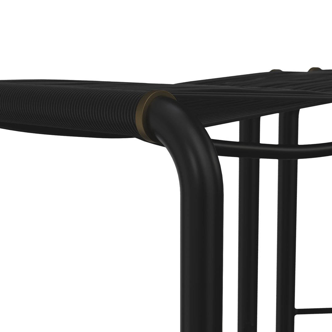 Riz Stool Black Leather 107086 3D - TurboSquid 2063291