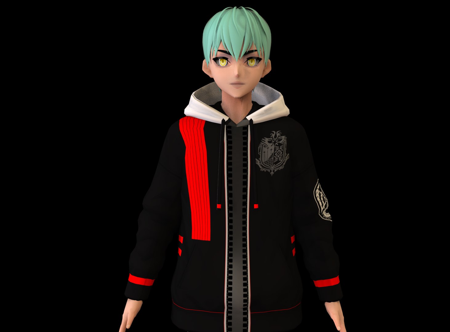 modèle 3D de prêt pour le jeu Low Poly Anime Character Boy 4 ...