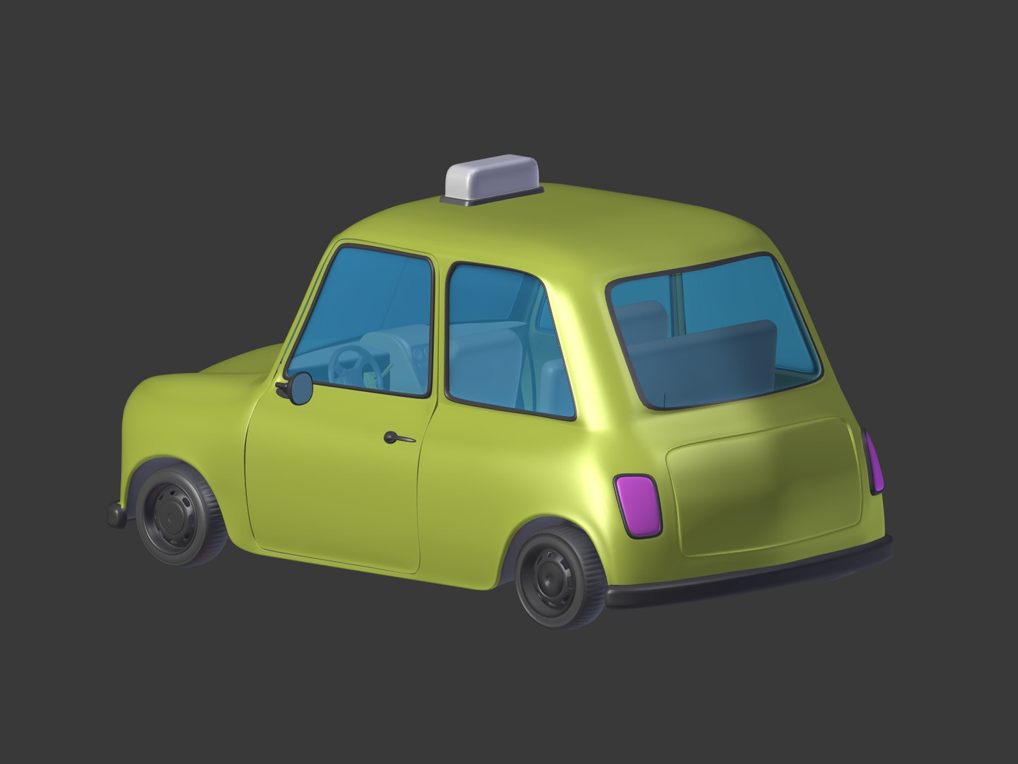 3D Cartoon Car Model - TurboSquid 1227395