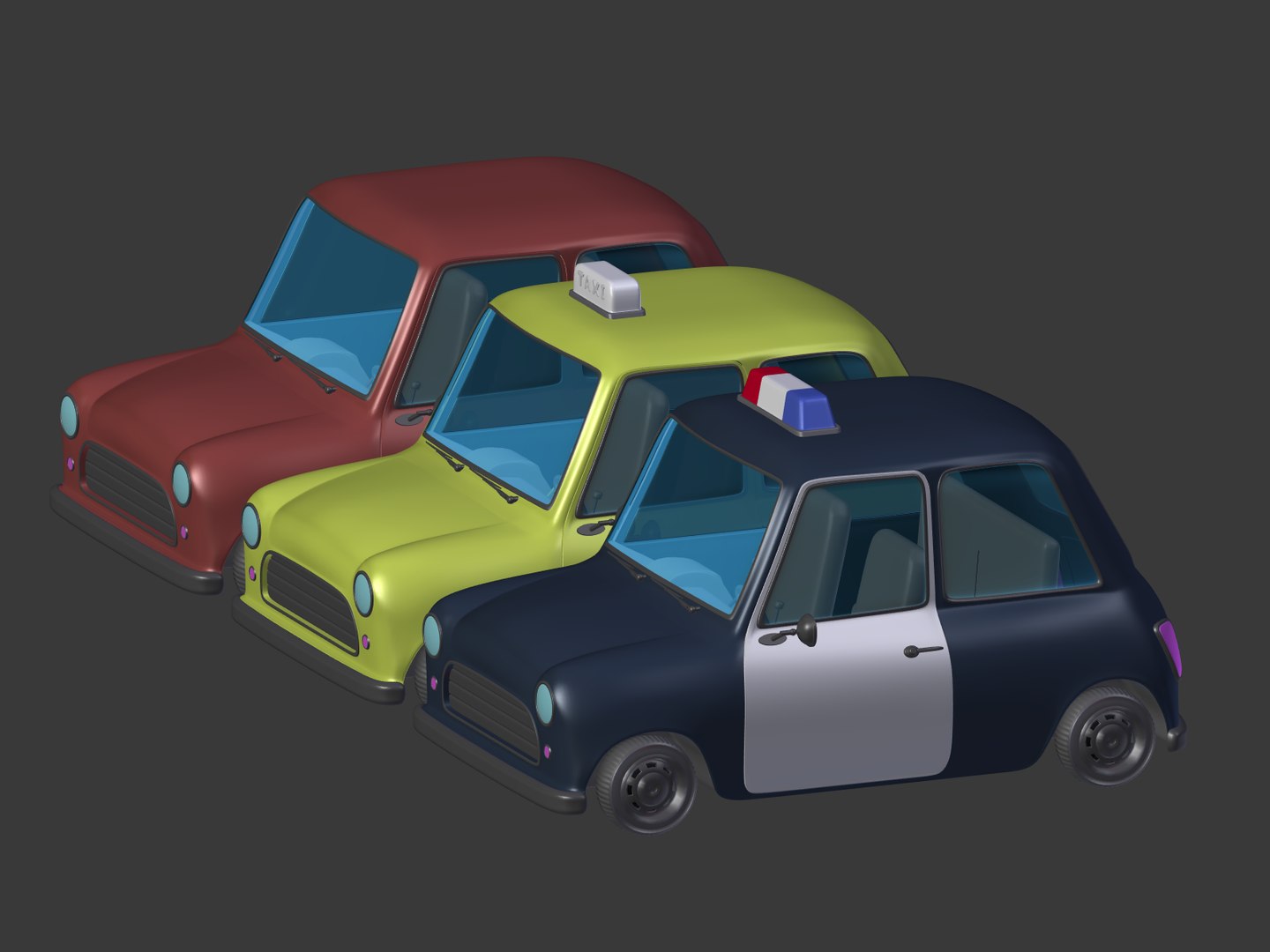 3D Cartoon Car Model - TurboSquid 1227395