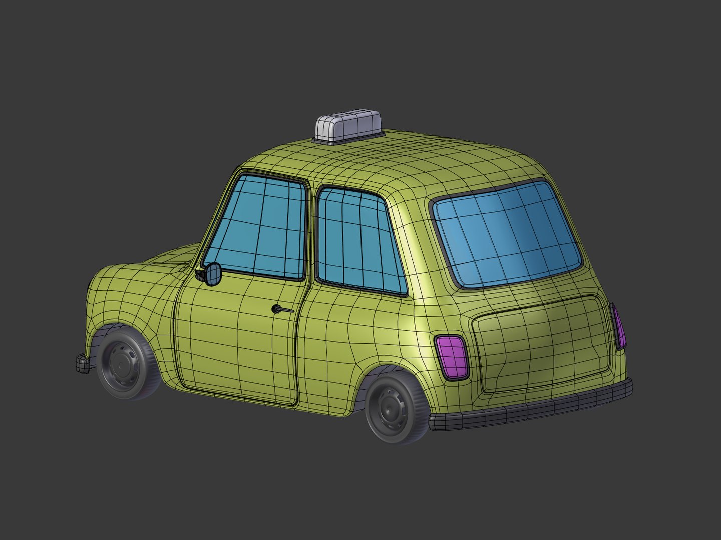 3D Cartoon Car Model - TurboSquid 1227395