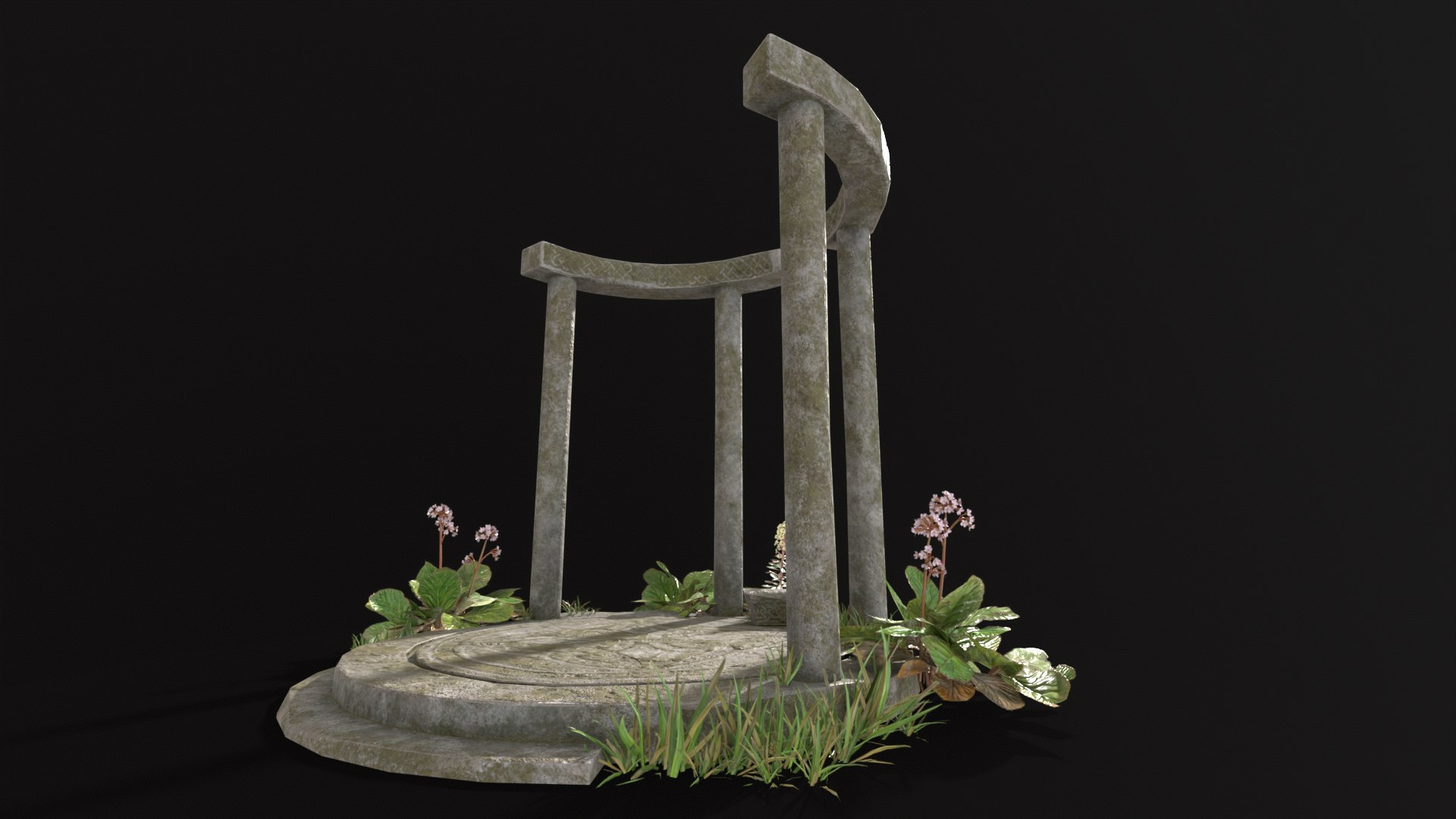 3D Model Stone Sanctuary - TurboSquid 2222758