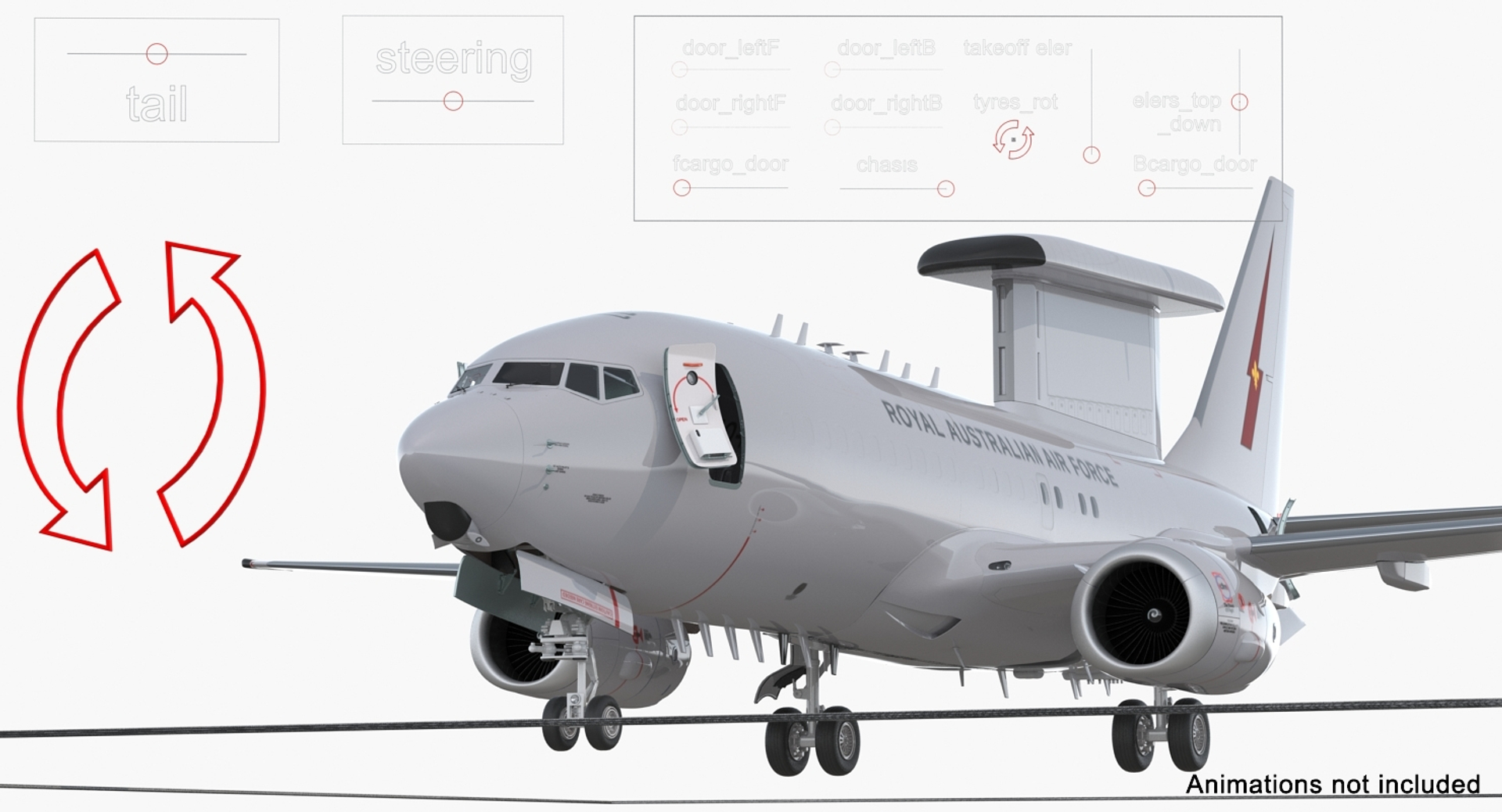 Boeing 737 Wedgetail Royal 3D - TurboSquid 1373727
